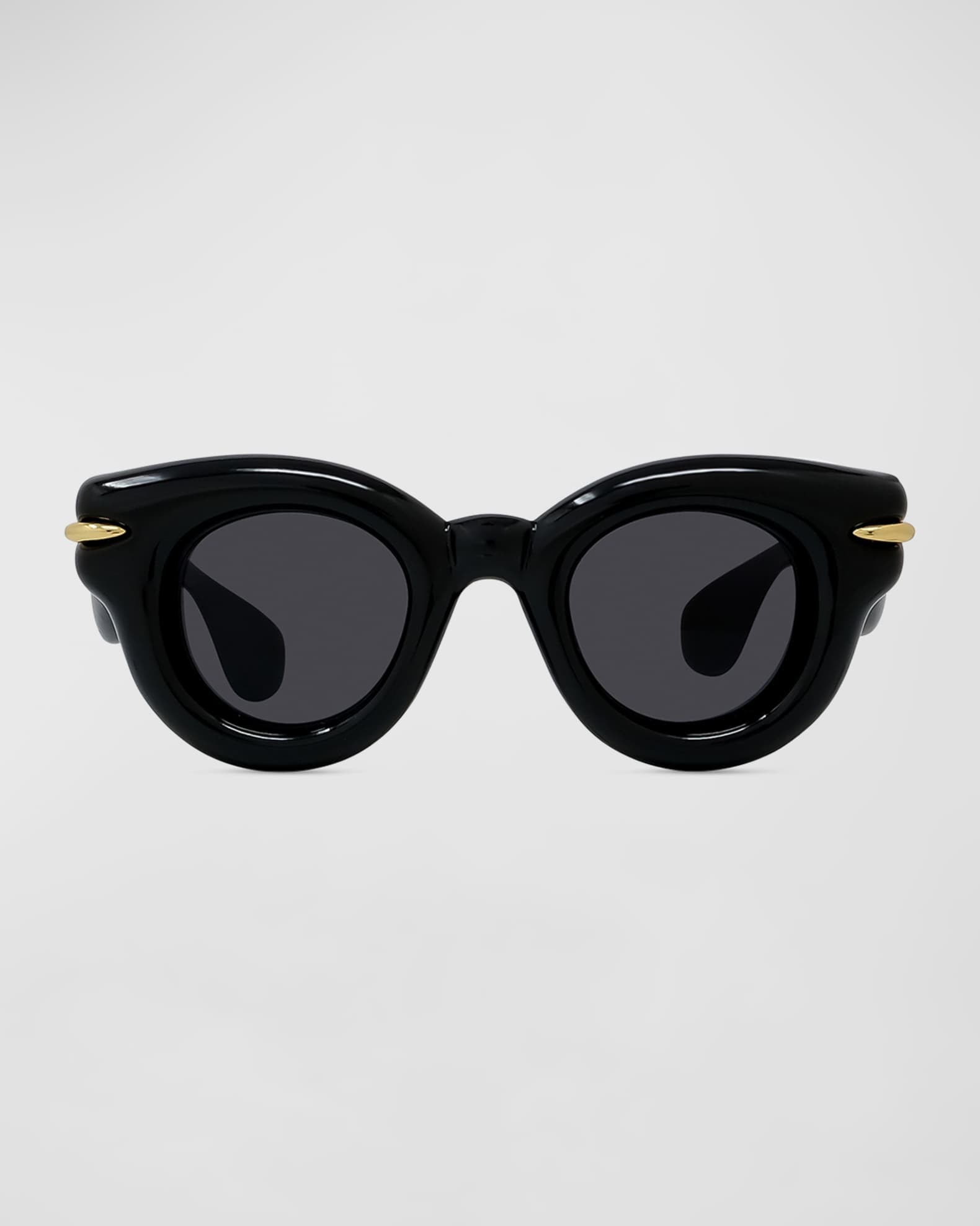 Loewe Inflated Pantos Acetate Round Sunglasses | Neiman Marcus
