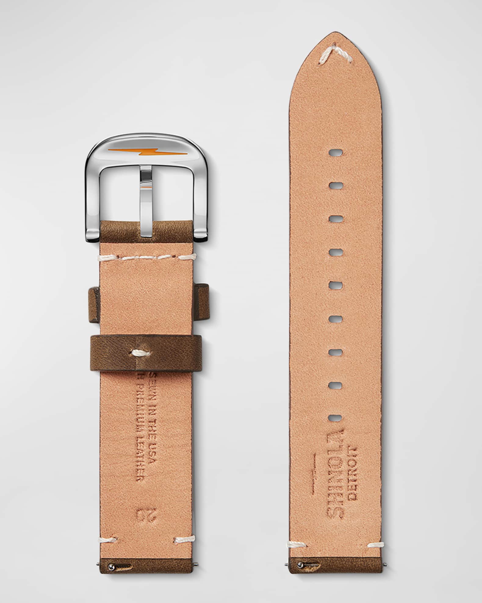 Shinola Men's Leather Watch Strap, 20mm | Neiman Marcus