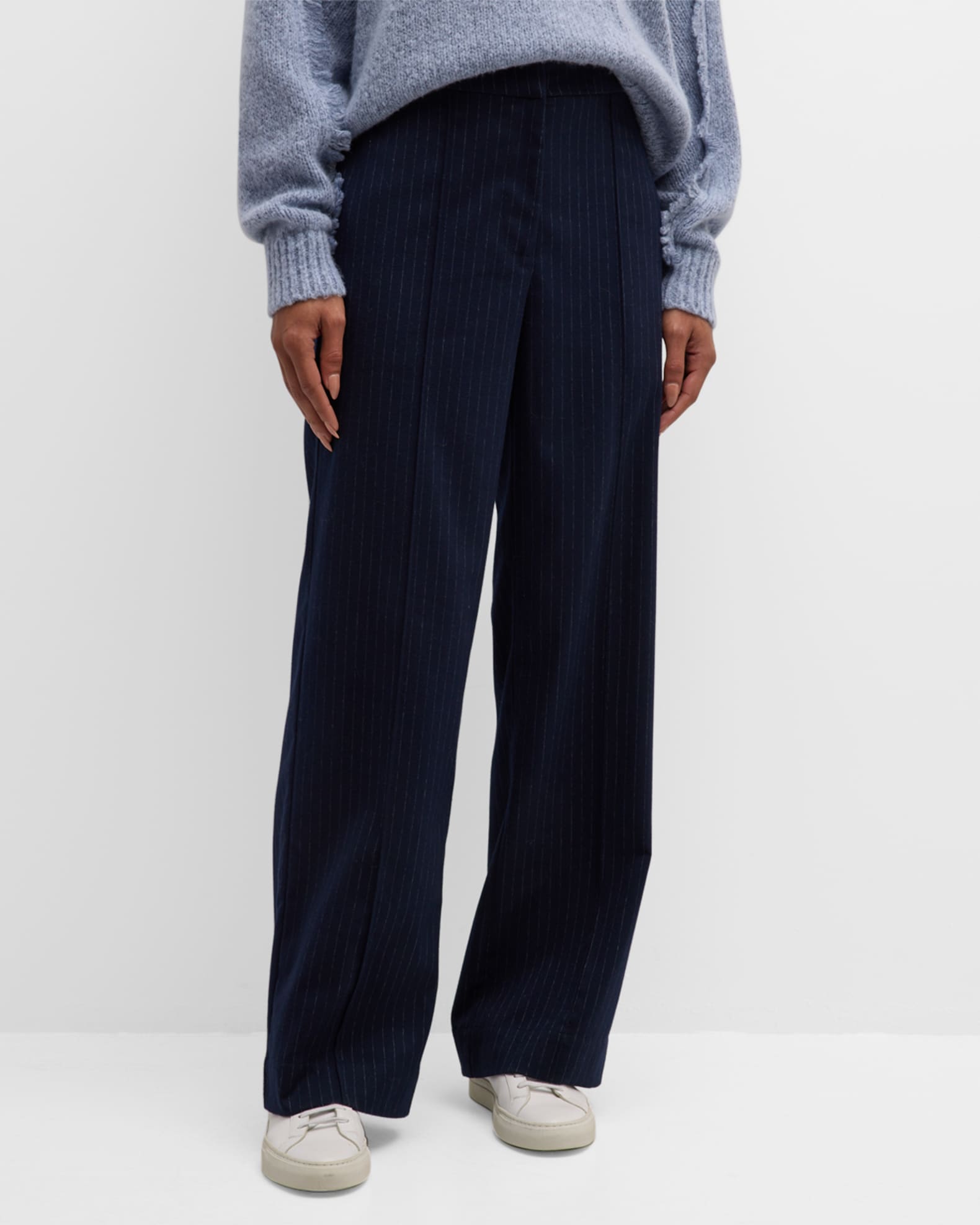 Brochu Walker Olena Straight-Leg Pinstripe Pants | Neiman Marcus