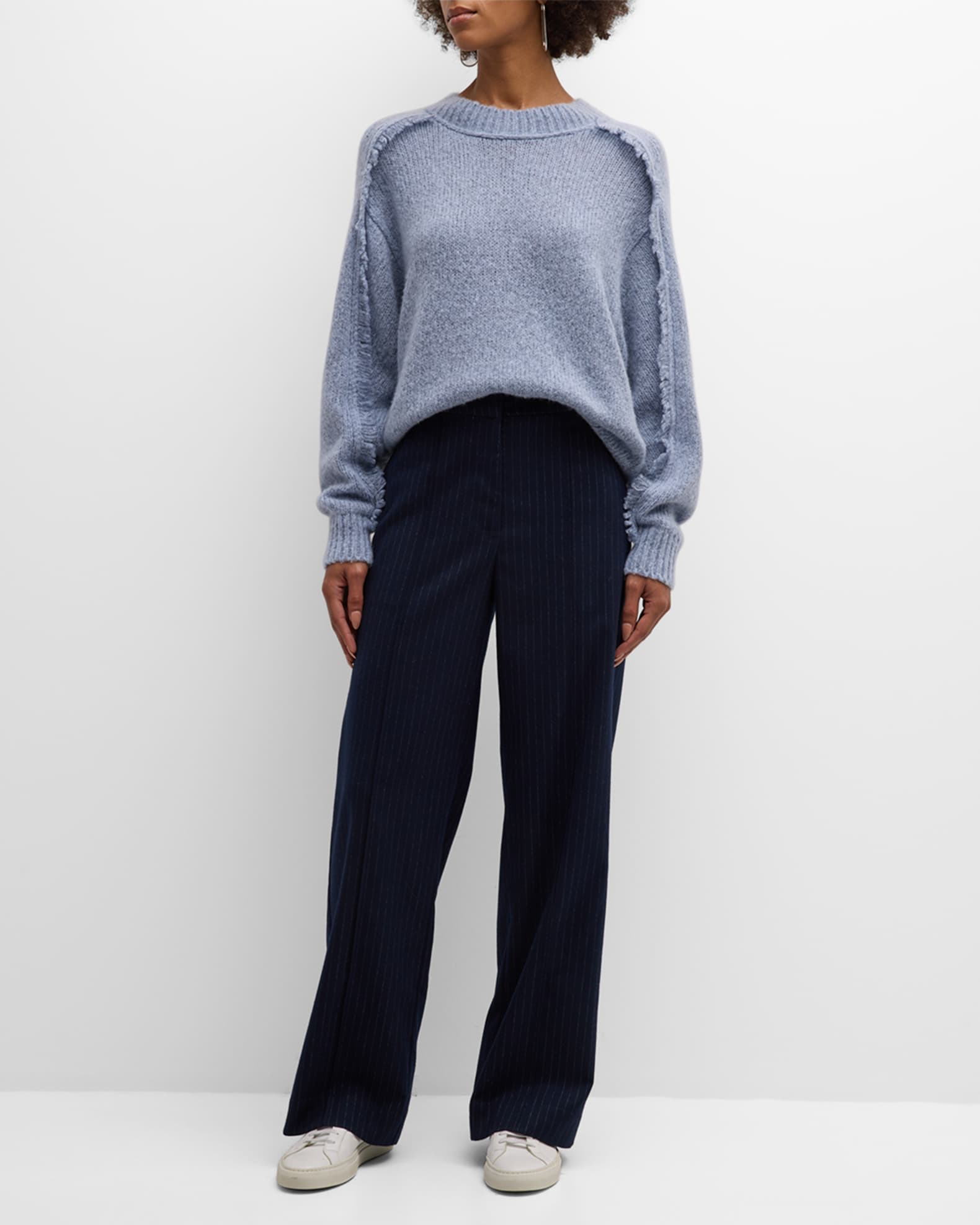 Brochu Walker Olena Straight-Leg Pinstripe Pants | Neiman Marcus