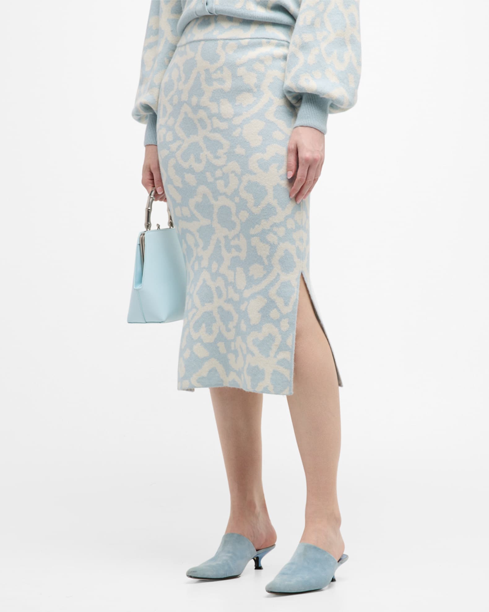 ELEVEN SIX Emma Abstract Jacquard Midi Pencil Skirt | Neiman Marcus