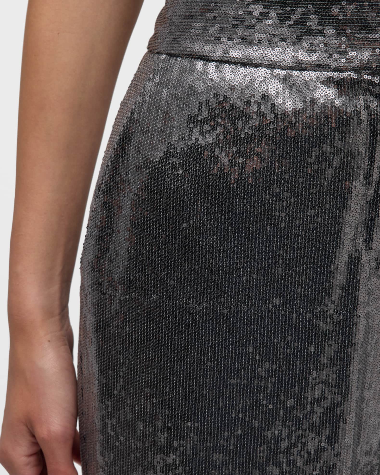 Ungaro Sandra High-Rise Wide-Leg Sequin Pants | Neiman Marcus