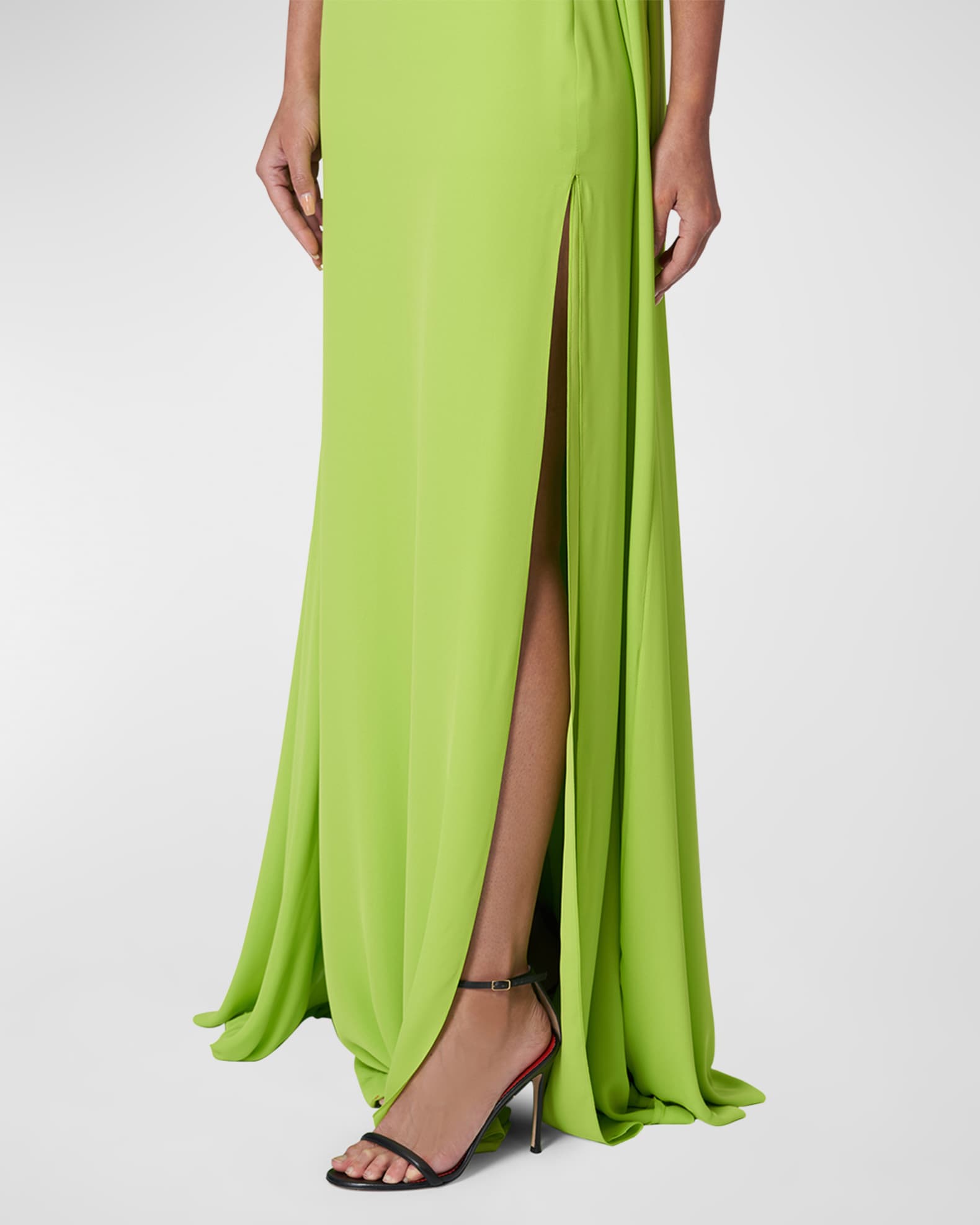 Carolina Herrera Strapless Column Dress with Cape Back | Neiman Marcus