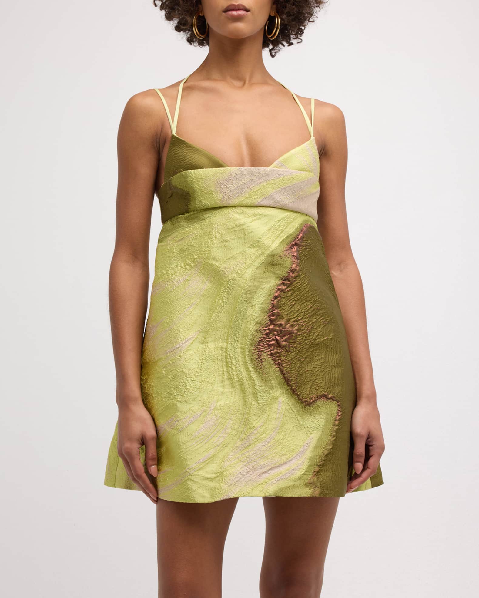 SIMKHAI Rozlyn Abstract Jacquard Mini Dress | Neiman Marcus