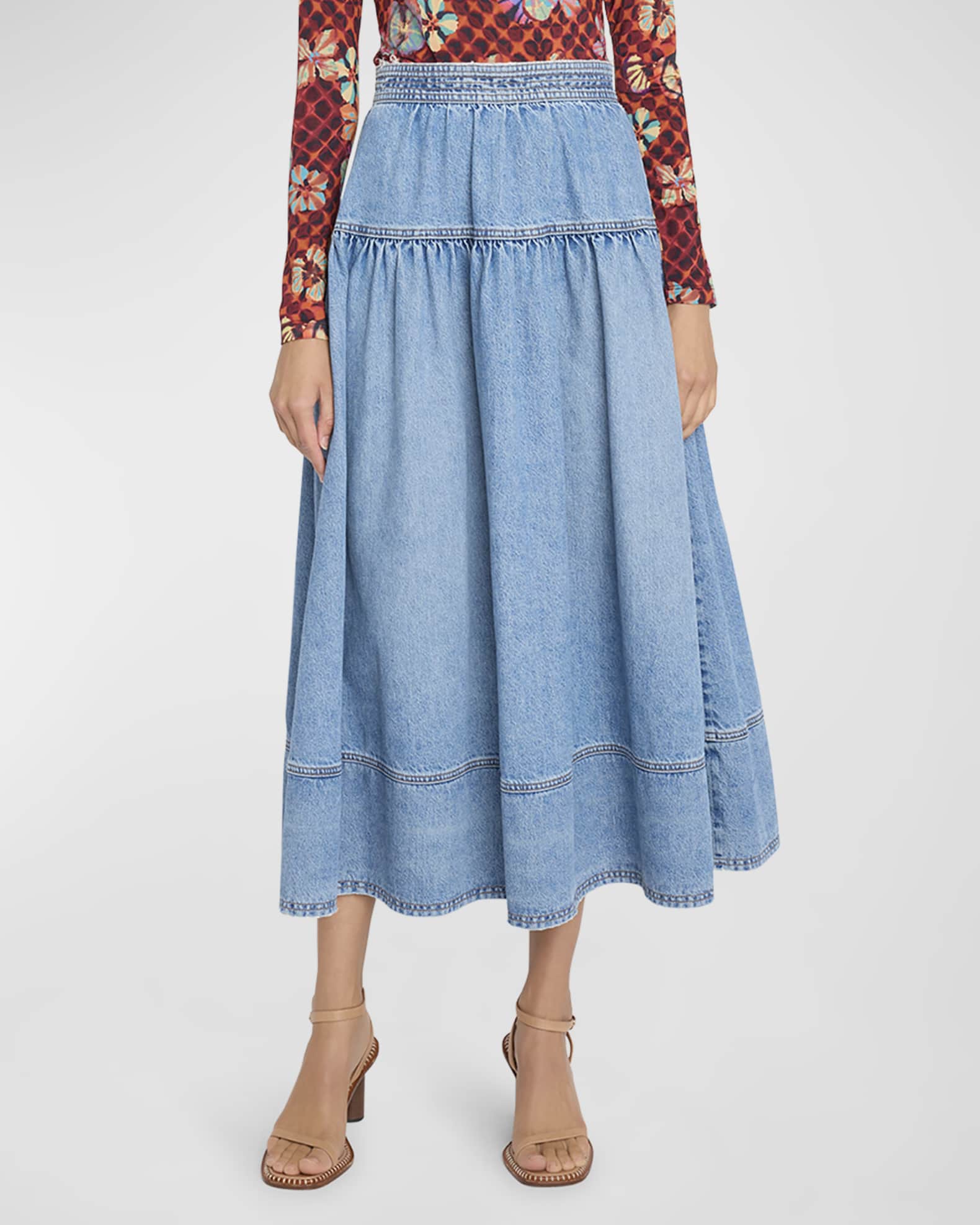 Ulla Johnson Denim Skirt