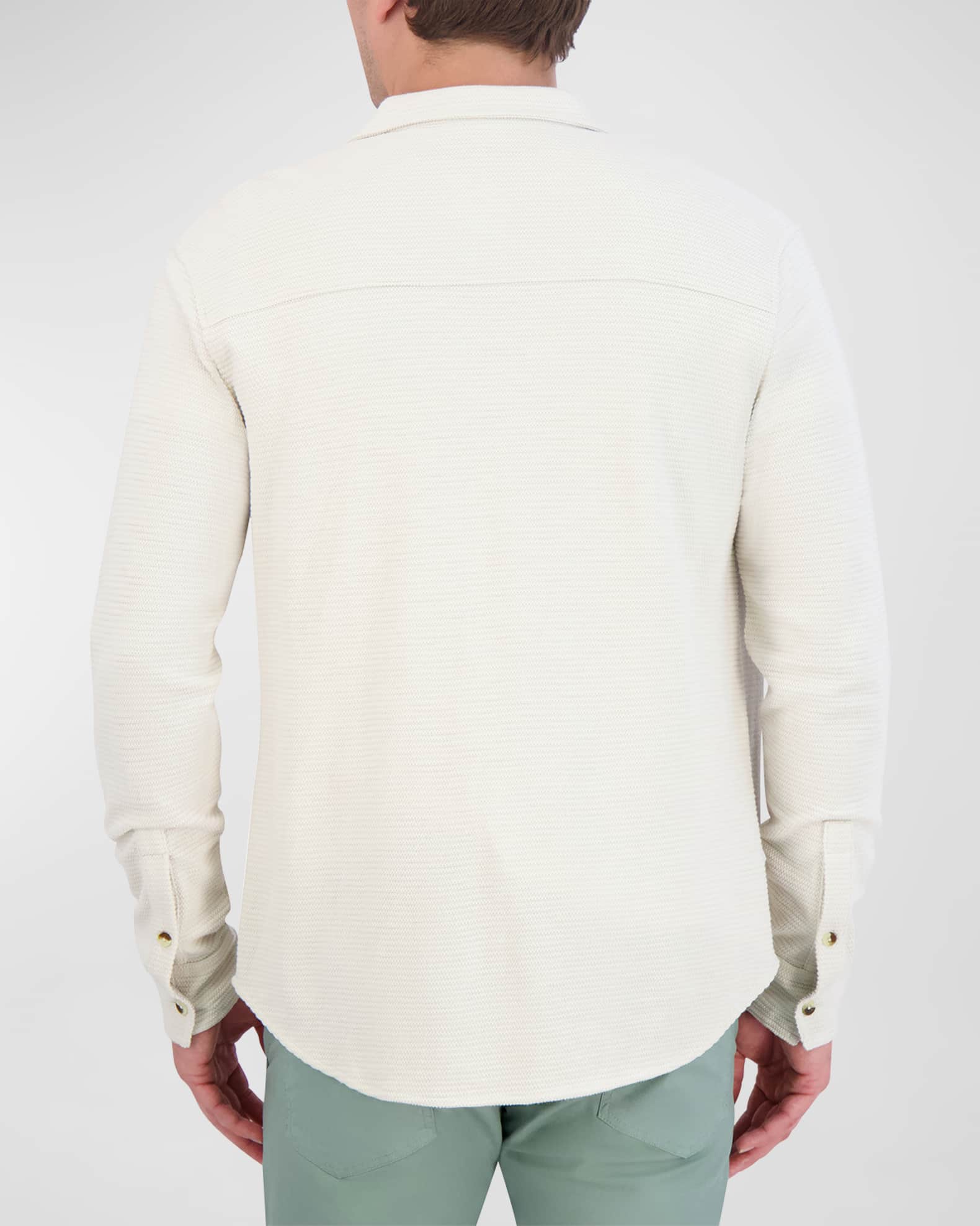 Robert Graham Men's Brunner Knit Overshirt | Neiman Marcus