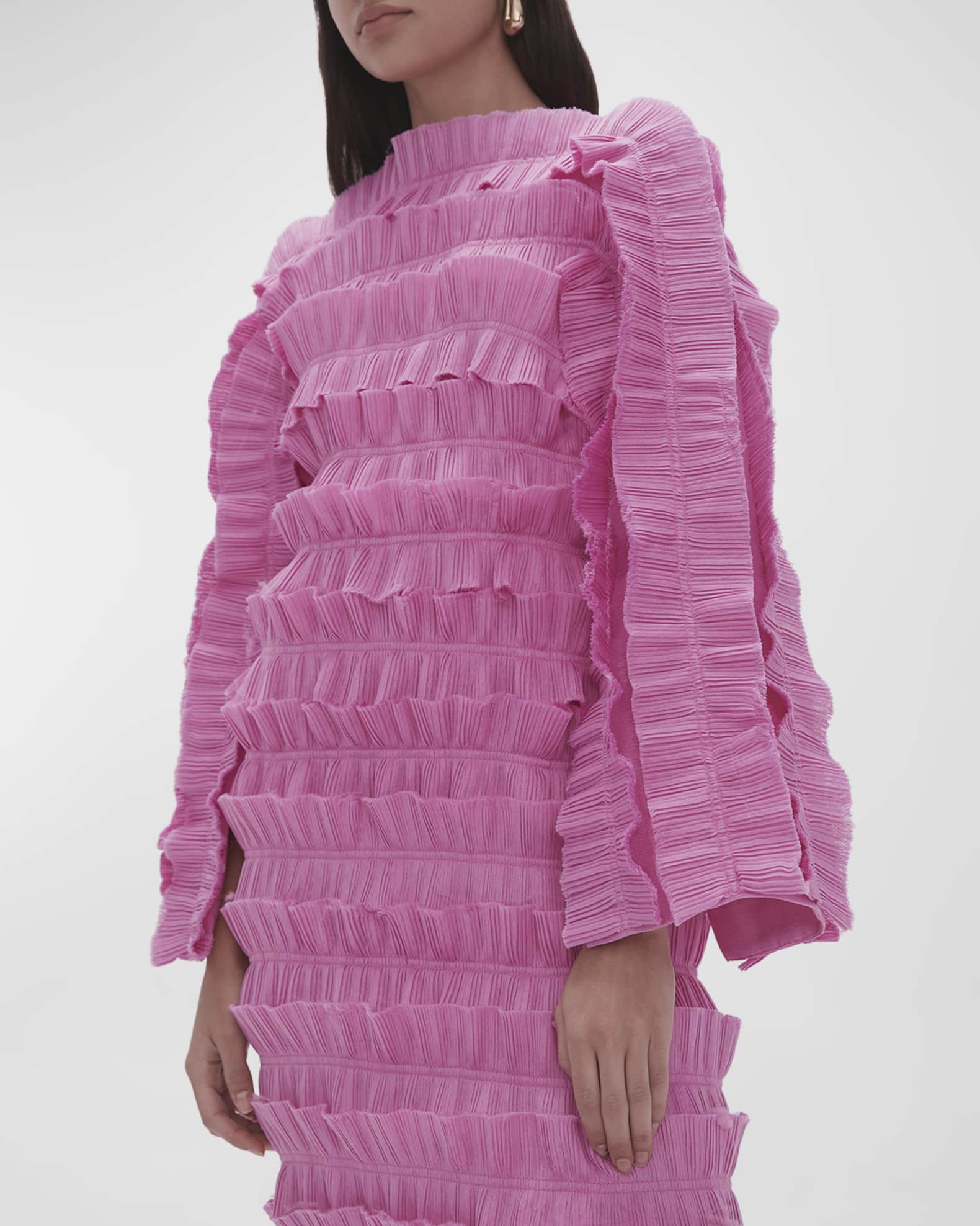 Aje Palladium Ruffled Midi Dress | Neiman Marcus