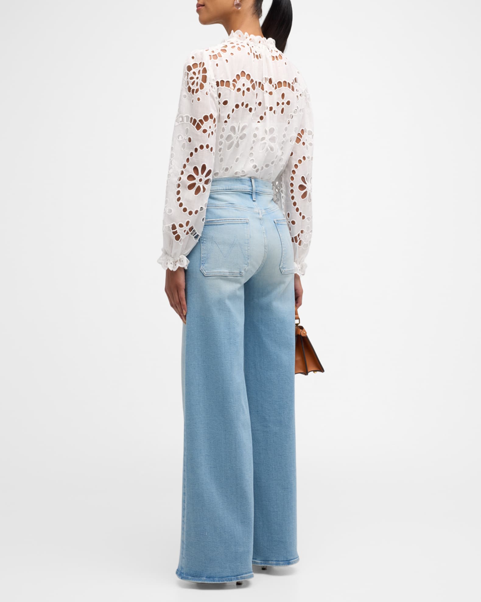 Zimmermann Lexi Long-Sleeve Embroidered Blouse | Neiman Marcus