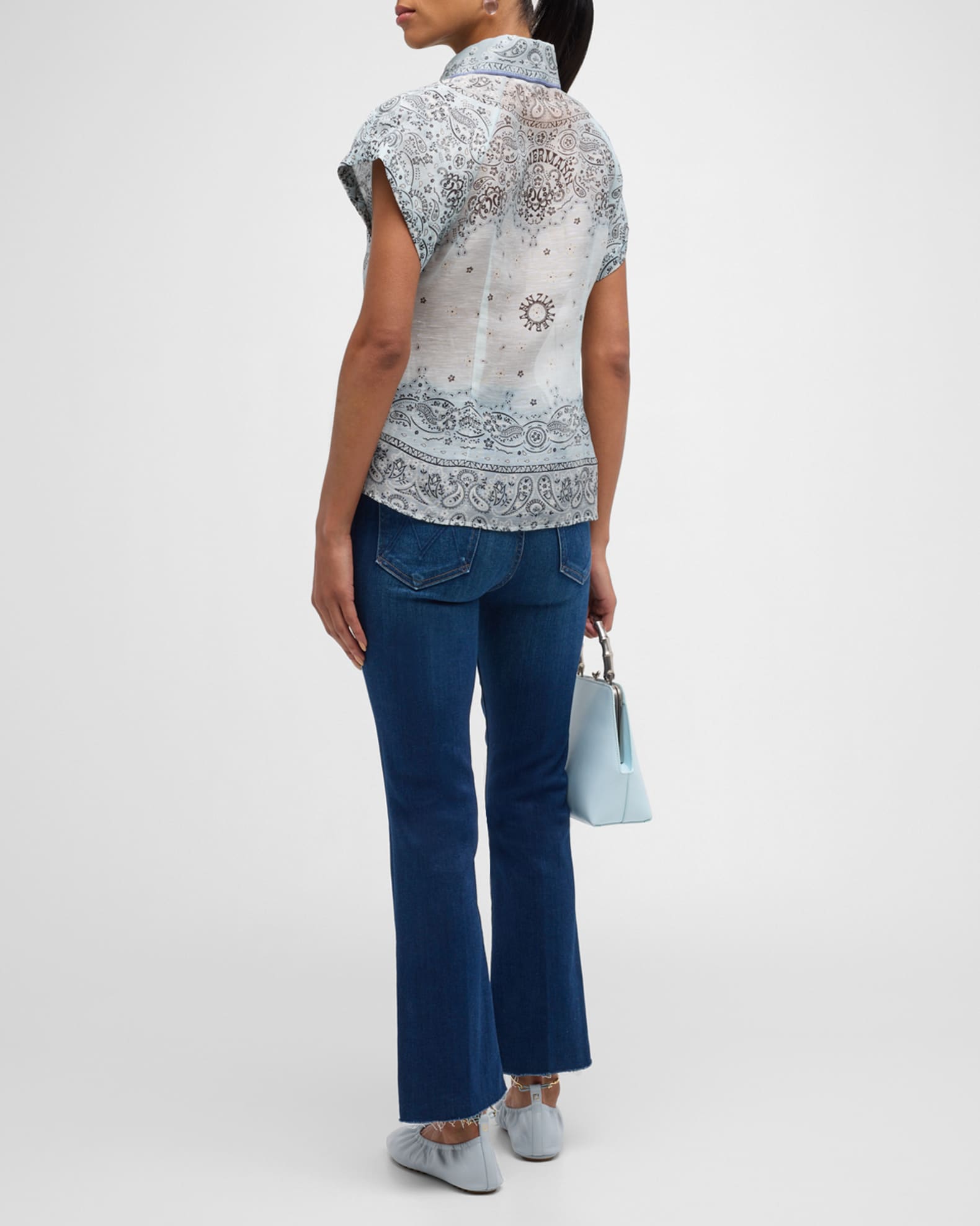 Zimmermann Matchmaker Fitted Paisley Blouse | Neiman Marcus