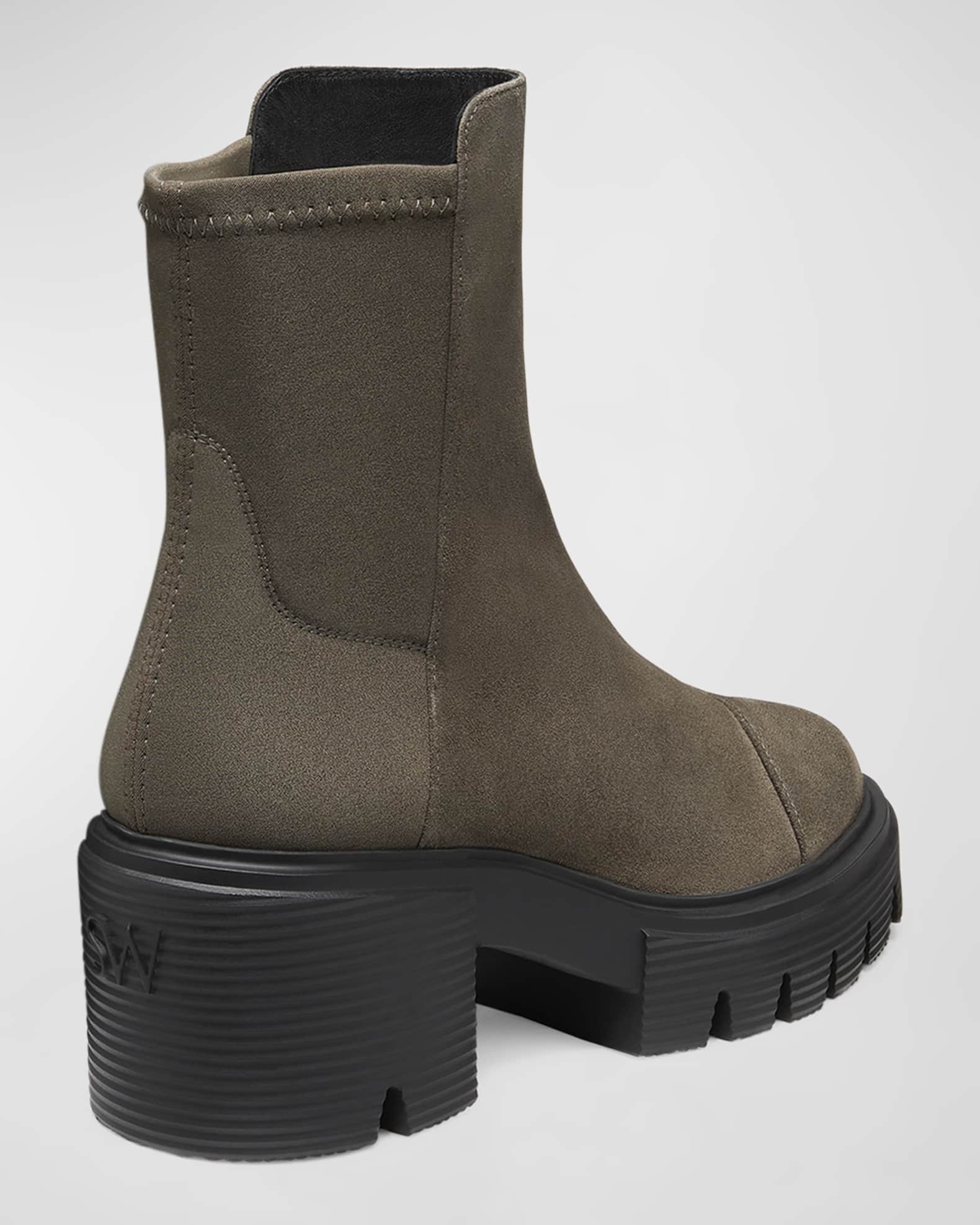 Stuart Weitzman Soho Suede Moto Booties | Neiman Marcus