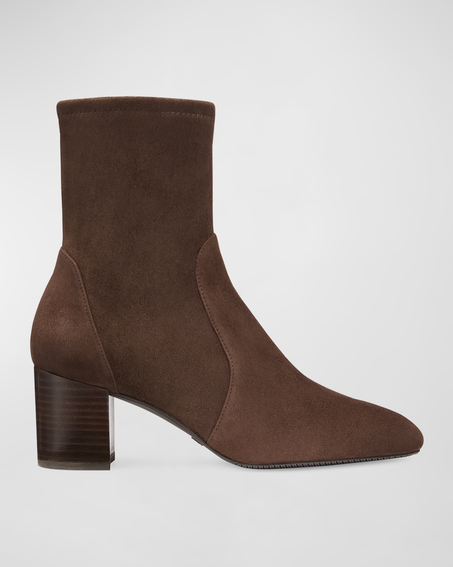 Stuart Weitzman Yuliana Stretch Suede Ankle Booties | Neiman Marcus