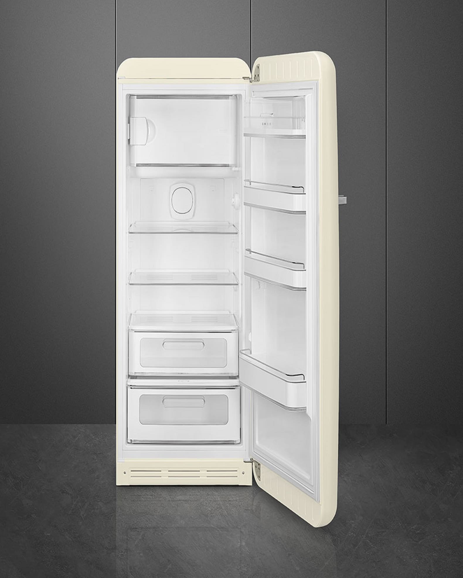 Smeg FAB28 Retro-Style Refrigerator with Internal Freezer, Right Hinge ...