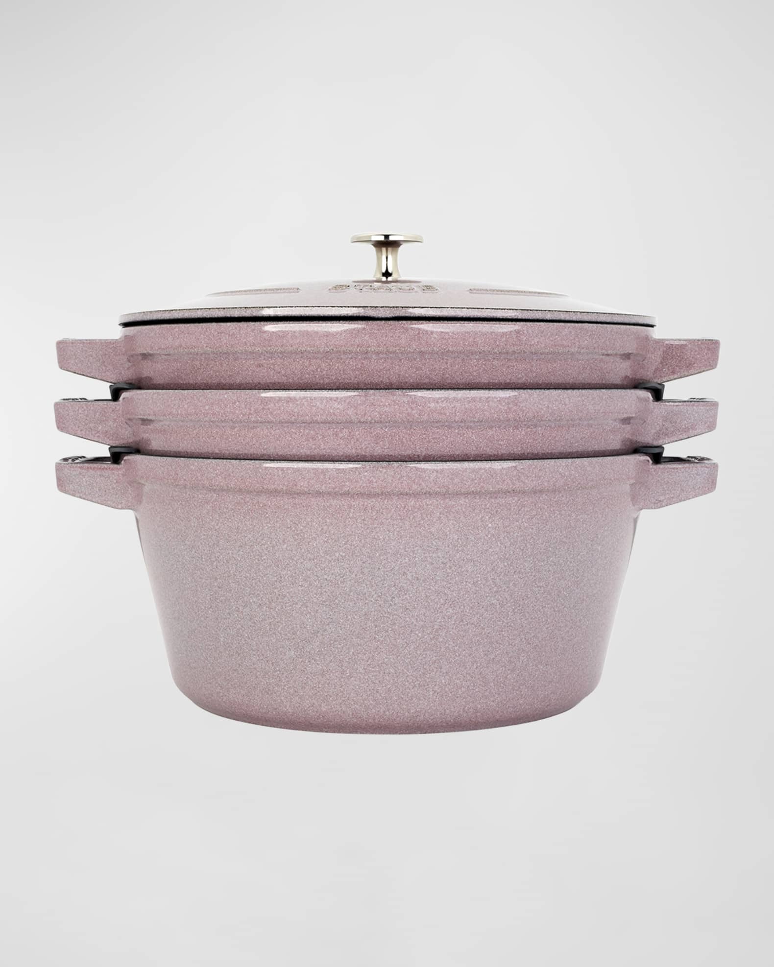 Staub Cast Iron Stackable 4-Piece Space-Saving Cookware Set | Neiman Marcus