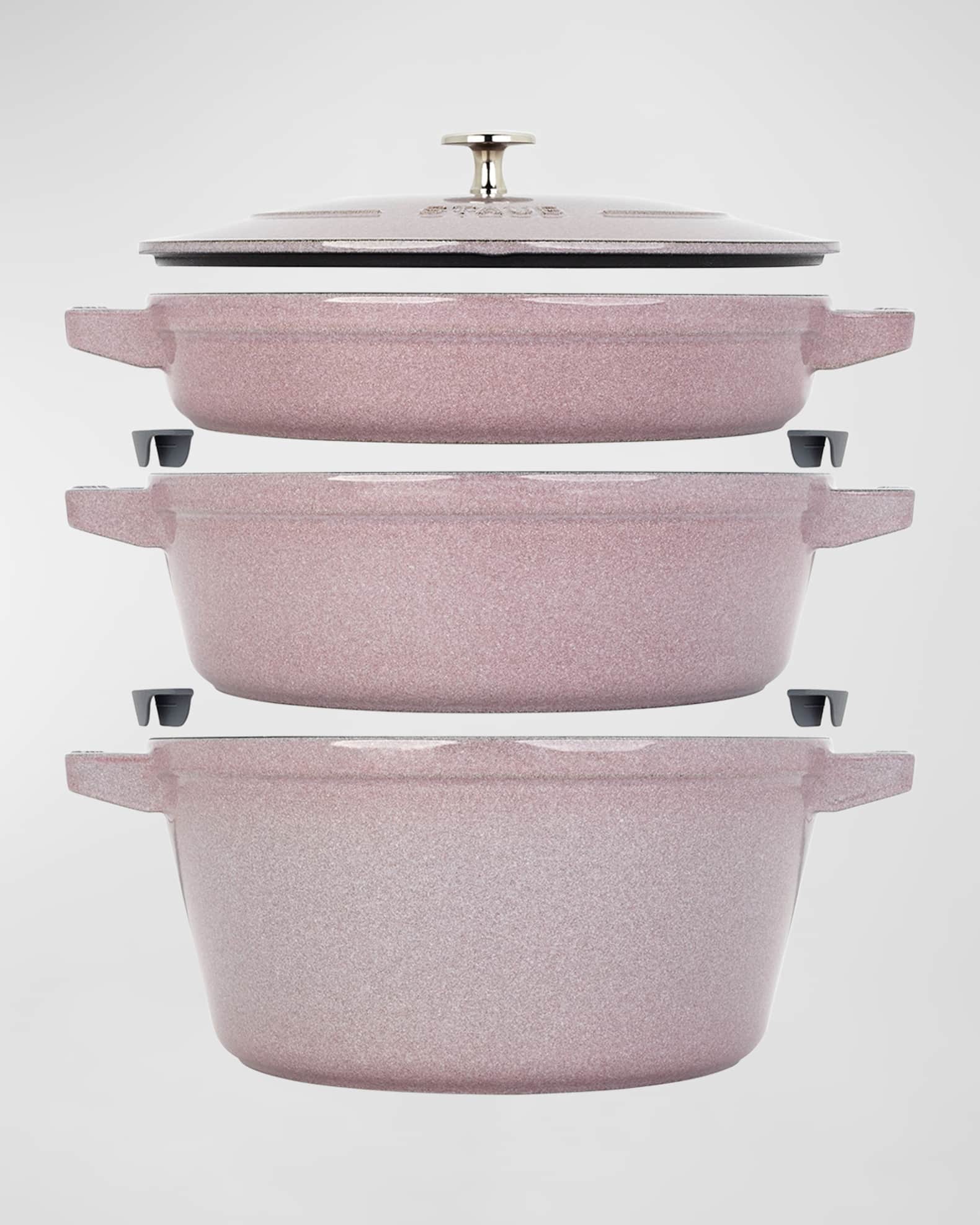 Staub Cast Iron Stackable 4-Piece Space-Saving Cookware Set | Neiman Marcus