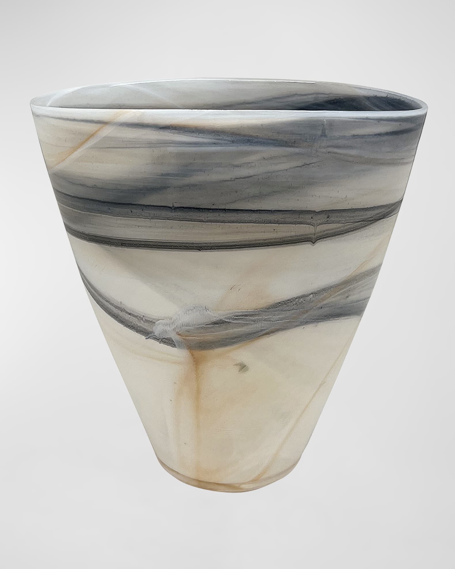 Mariposa Alabaster Marbled Oval Vase, Large | Neiman Marcus