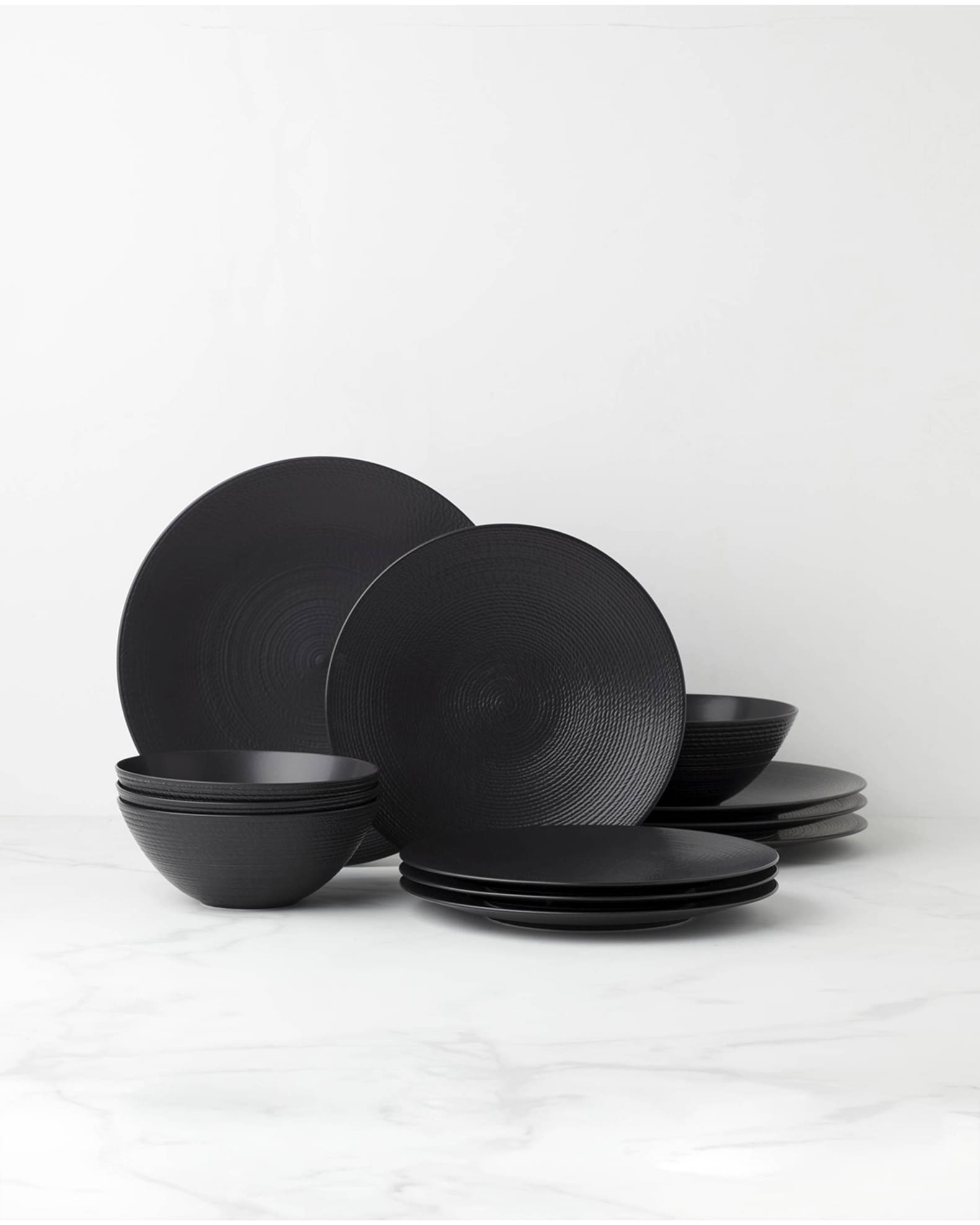Lenox LX Collective Black 12-Piece Dinnerware Set | Neiman Marcus