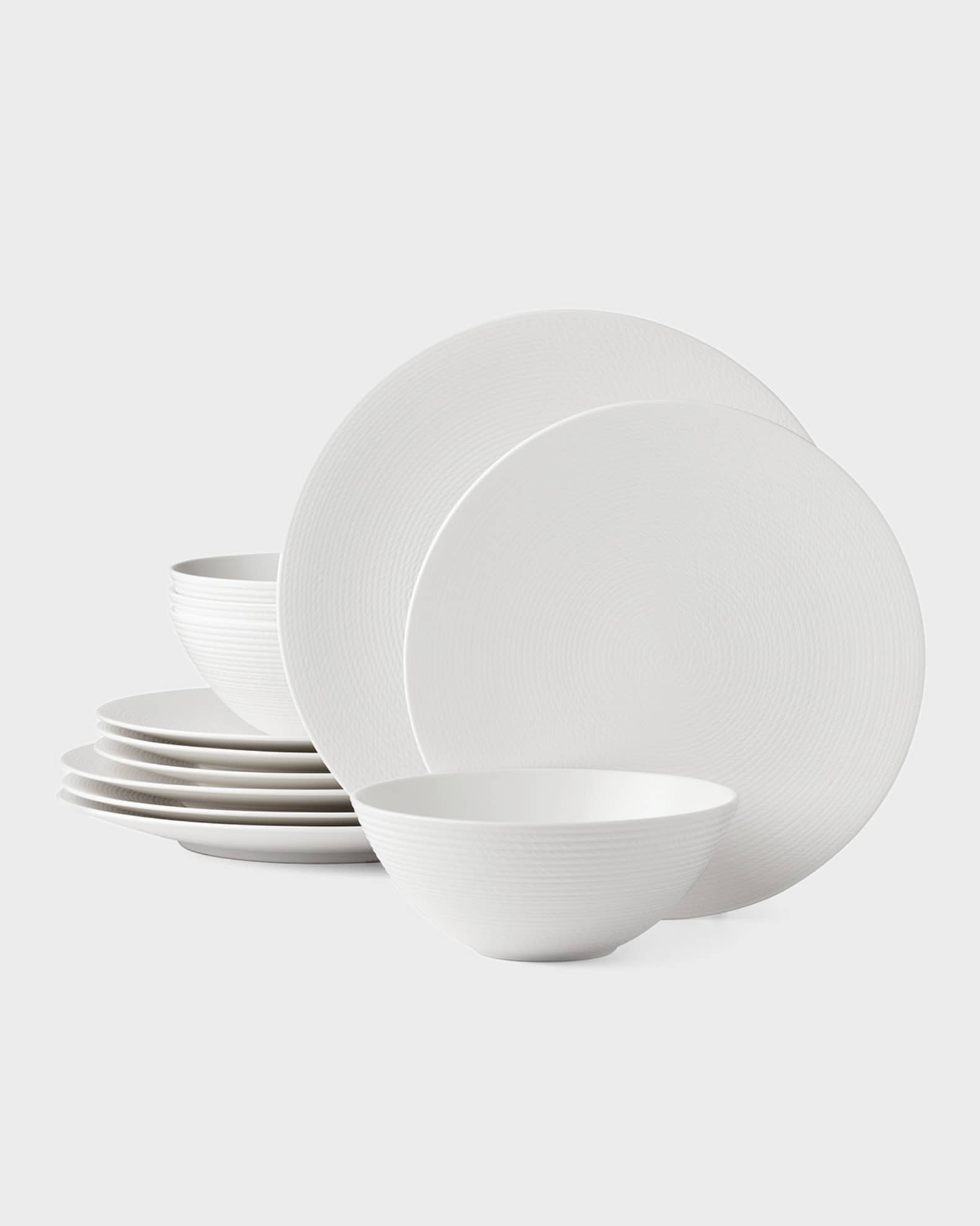 Lenox LX Collective White 12-Piece Dinnerware Set | Neiman Marcus