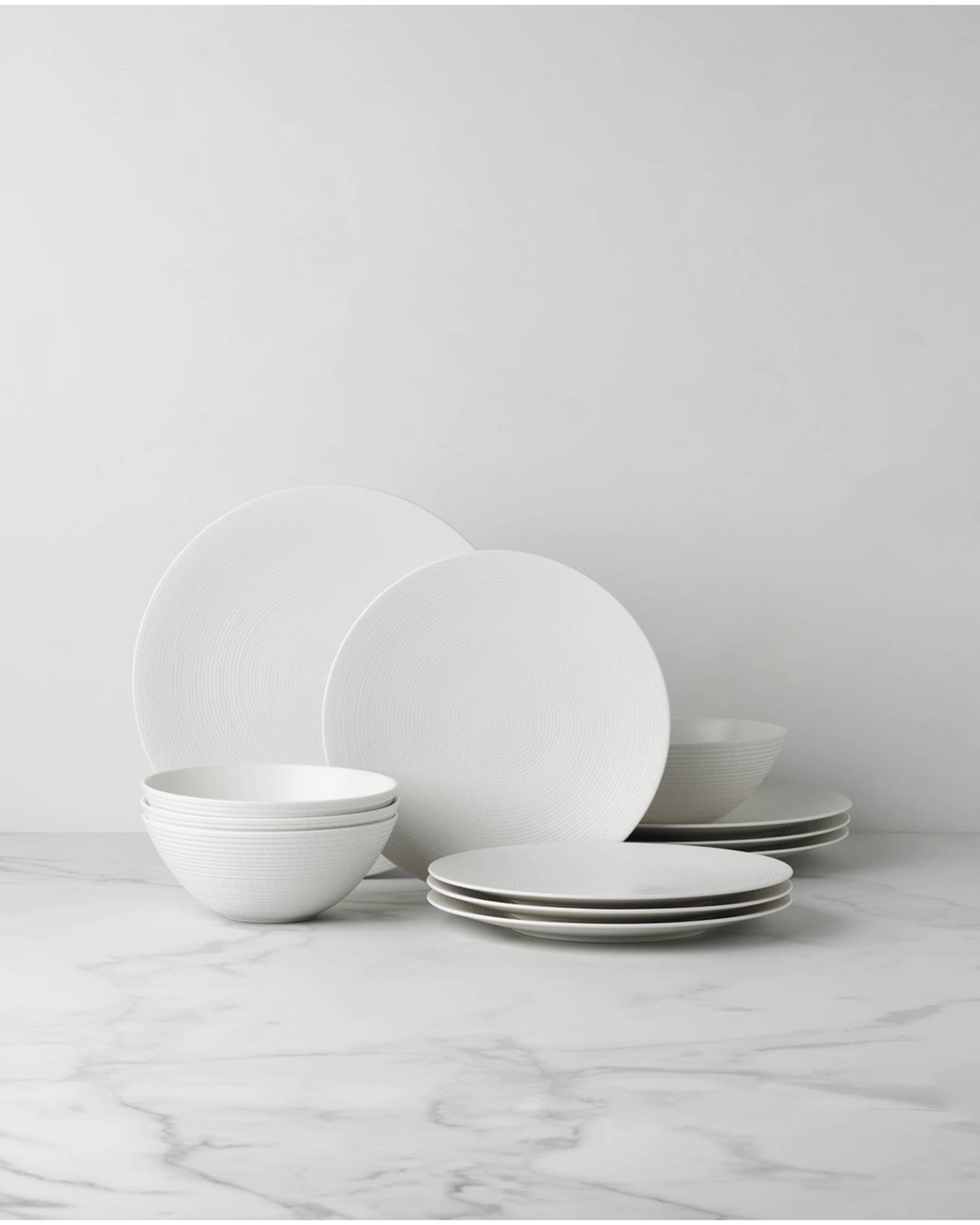 Lenox LX Collective White 12-Piece Dinnerware Set | Neiman Marcus