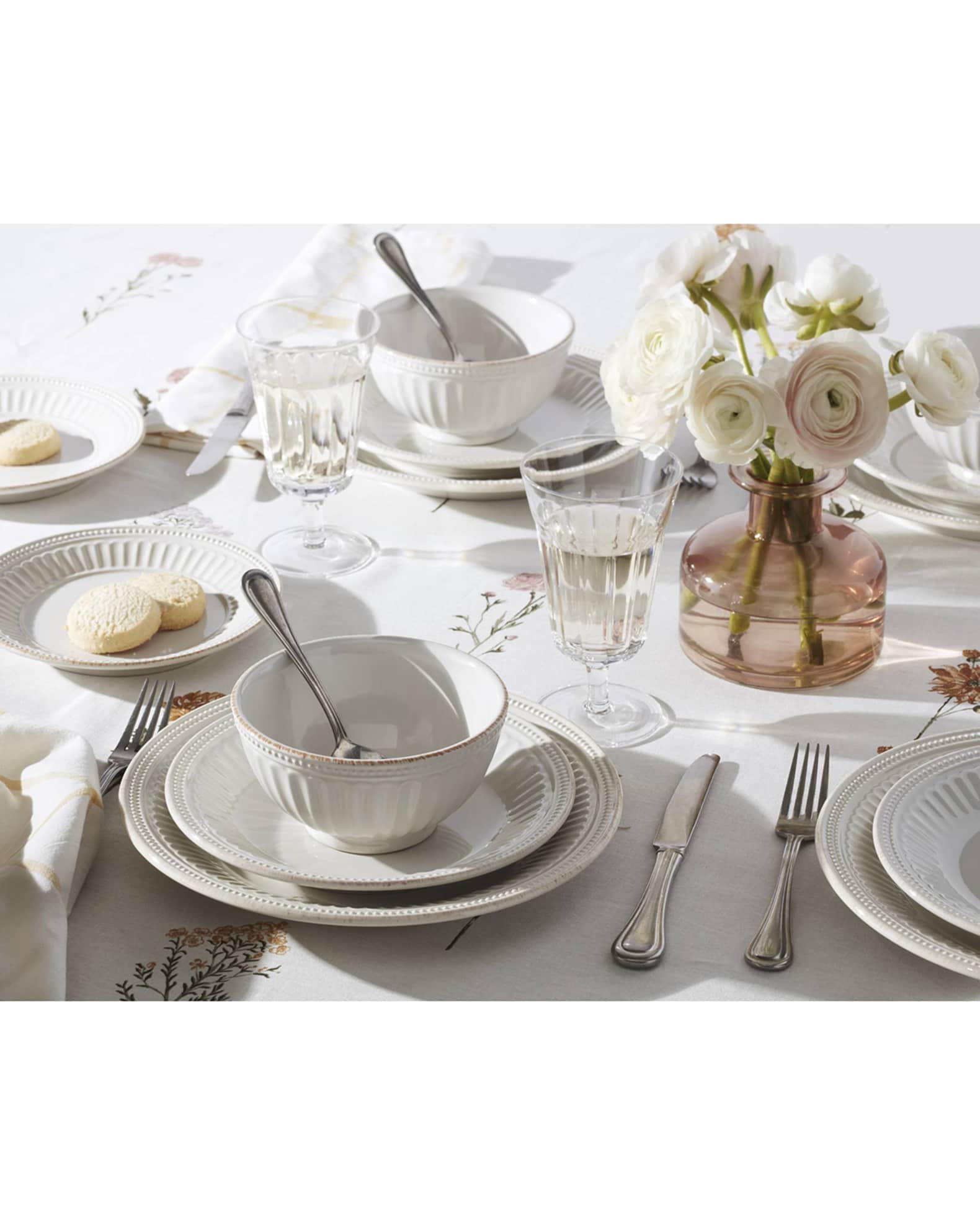 Lenox French Perle Groove Dinner Plates, Set of 4 | Neiman Marcus