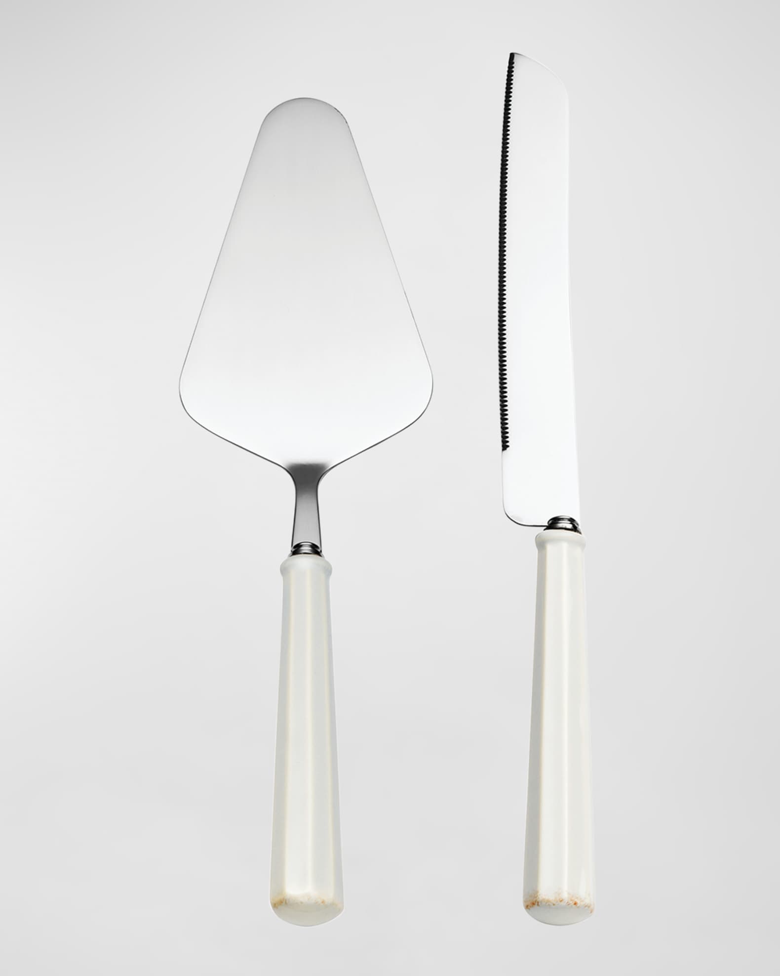 Lenox French Perle Scallop 2-Piece Dessert Set | Neiman Marcus