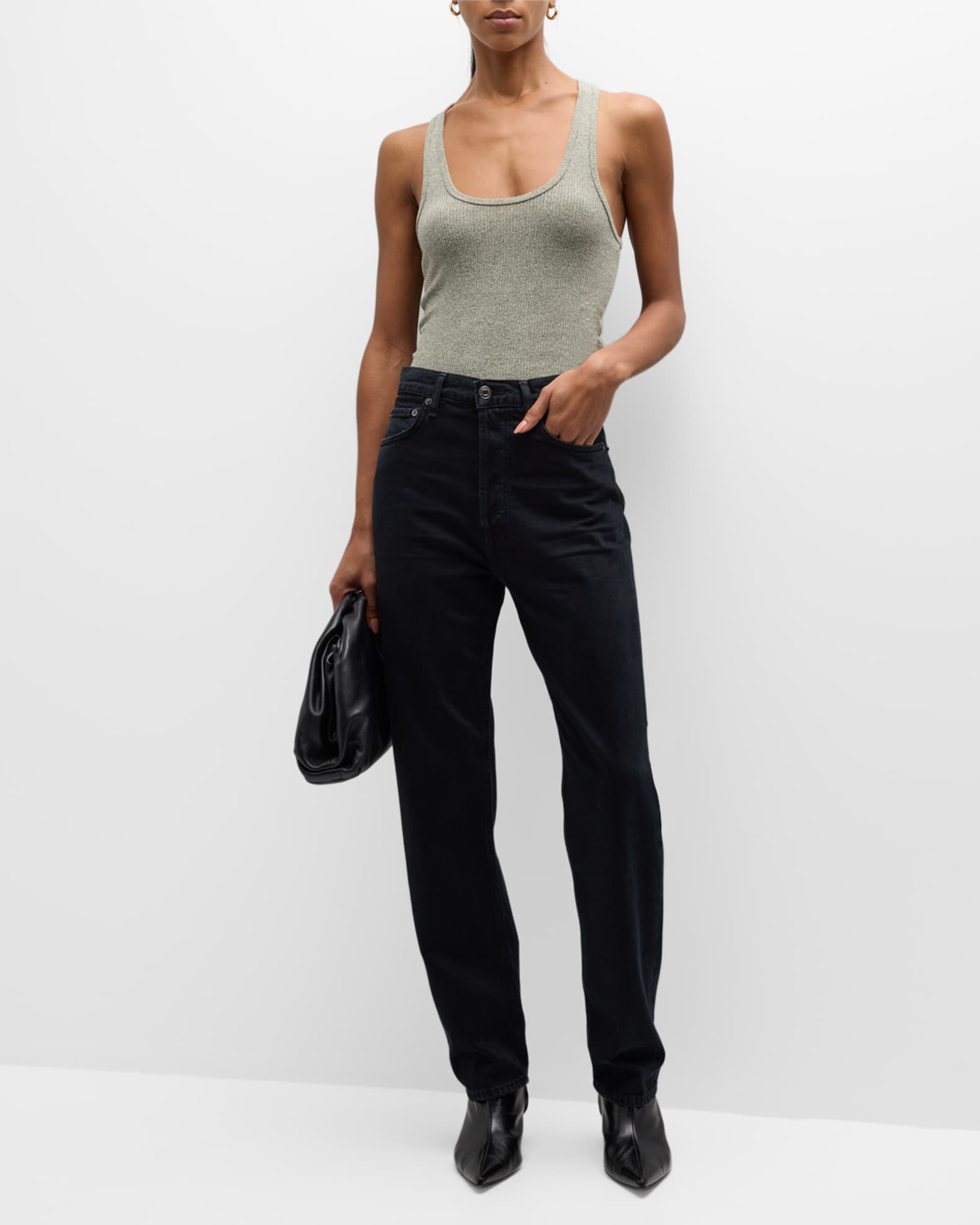 AGOLDE 90's Pinch Waist High Rise Straight Jeans | Neiman Marcus