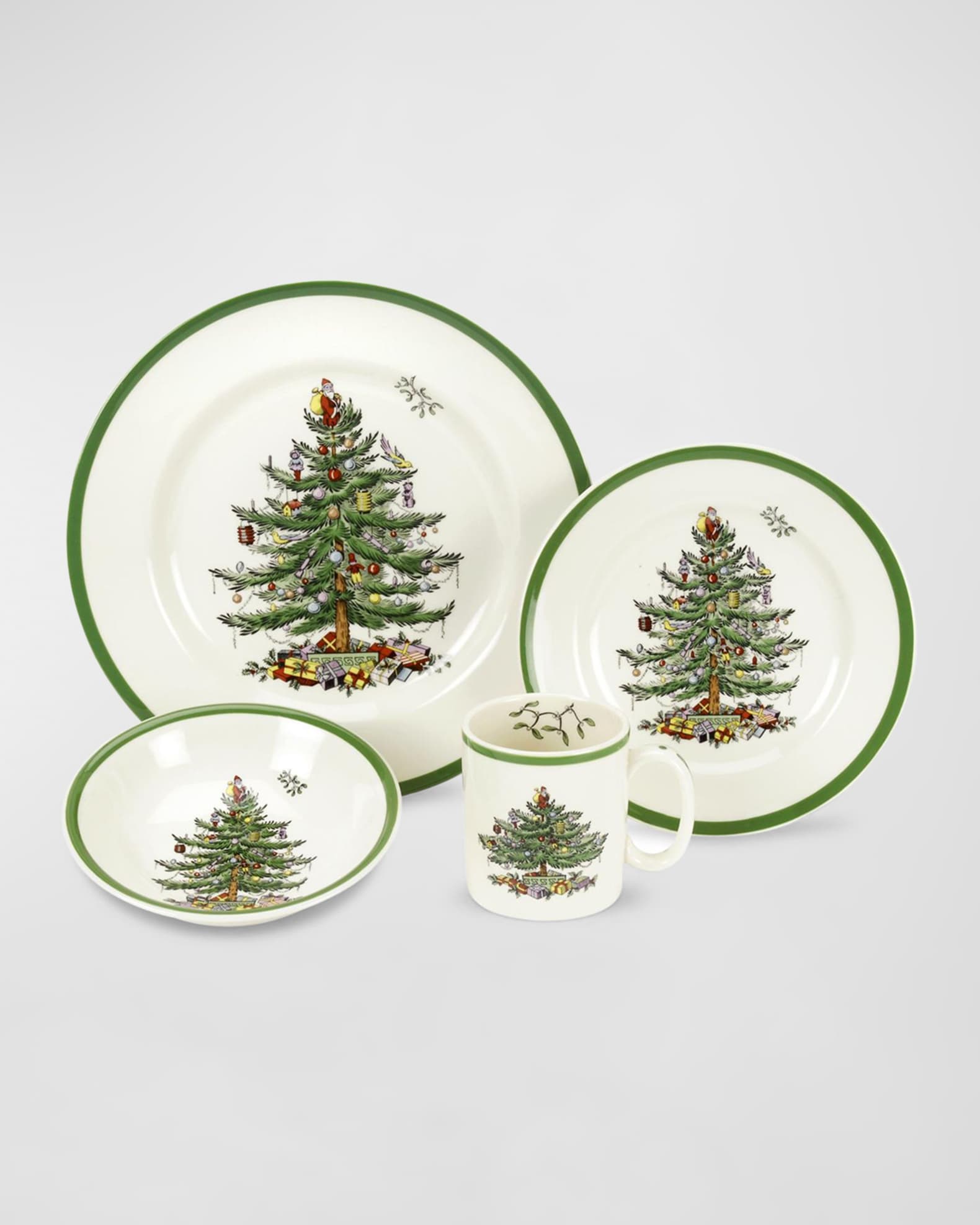 Spode Christmas Tree 4-Piece Place Setting | Neiman Marcus