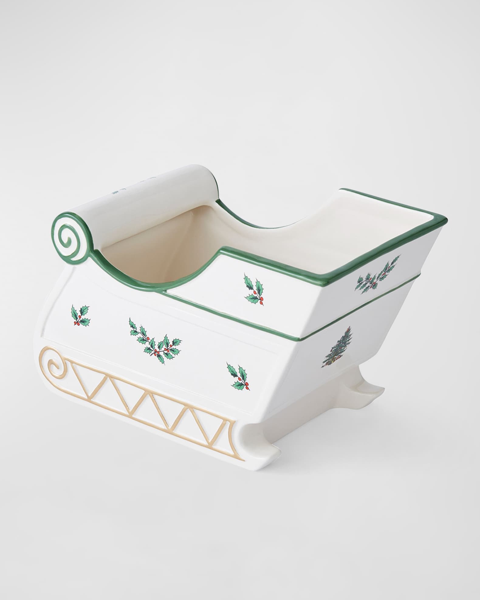 Spode Christmas Tree Figural Sleigh Centerpiece | Neiman Marcus