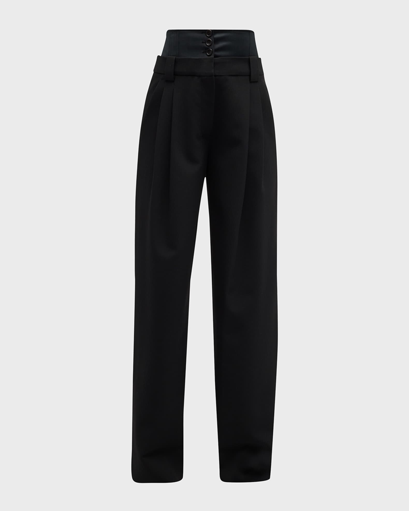 A.L.C. Brady Wide-Leg Double-Waist Pants | Neiman Marcus