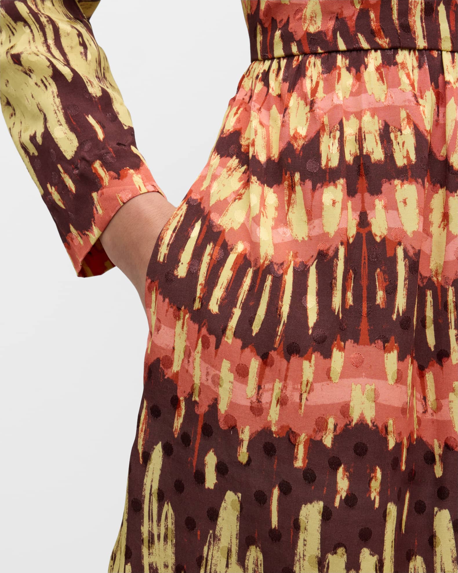 Atelier 17.56 Flavia Abstract-Print A-Line Mini Dress | Neiman Marcus
