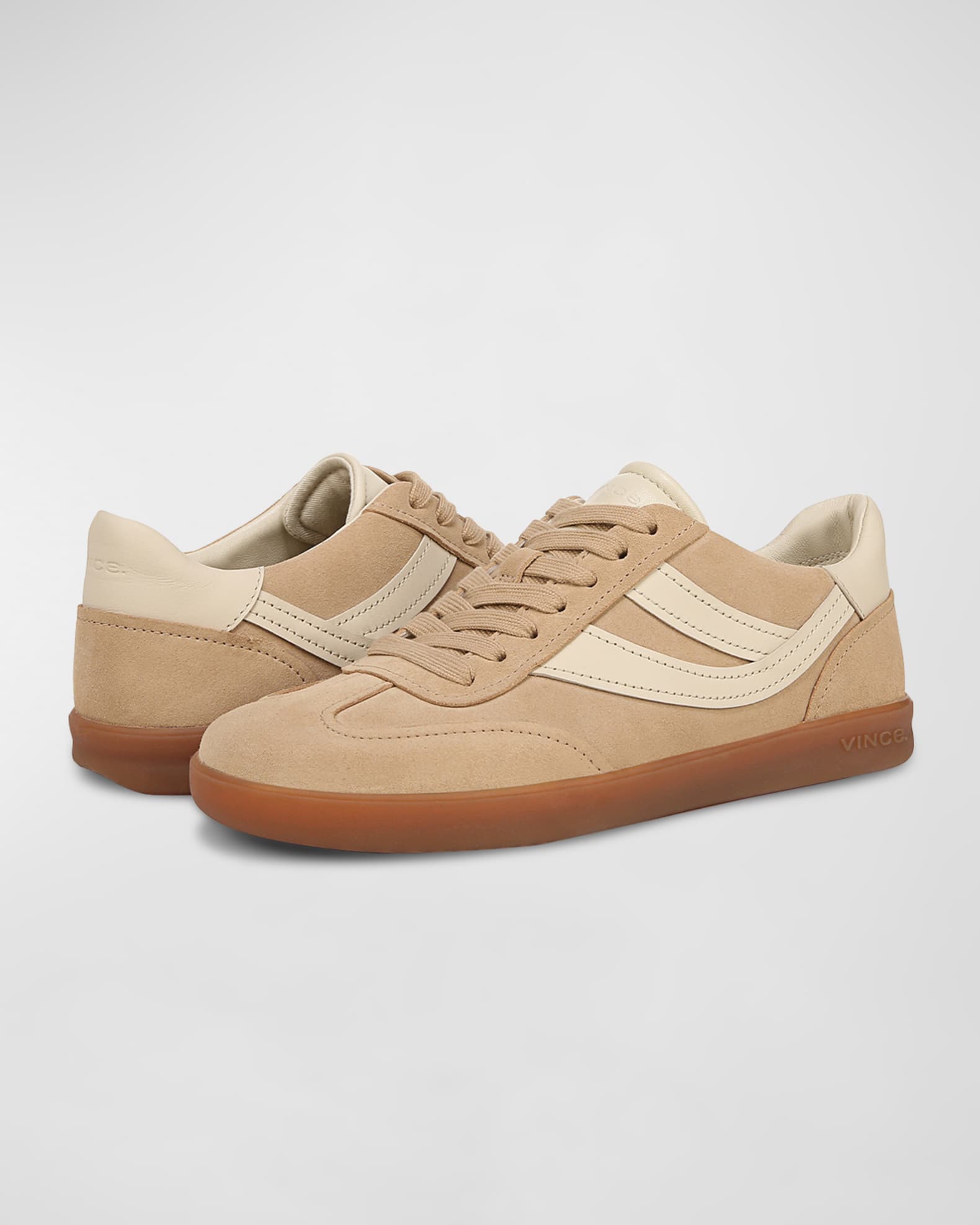 Vince Oasis Mixed Leather Retro Sneakers | Neiman Marcus