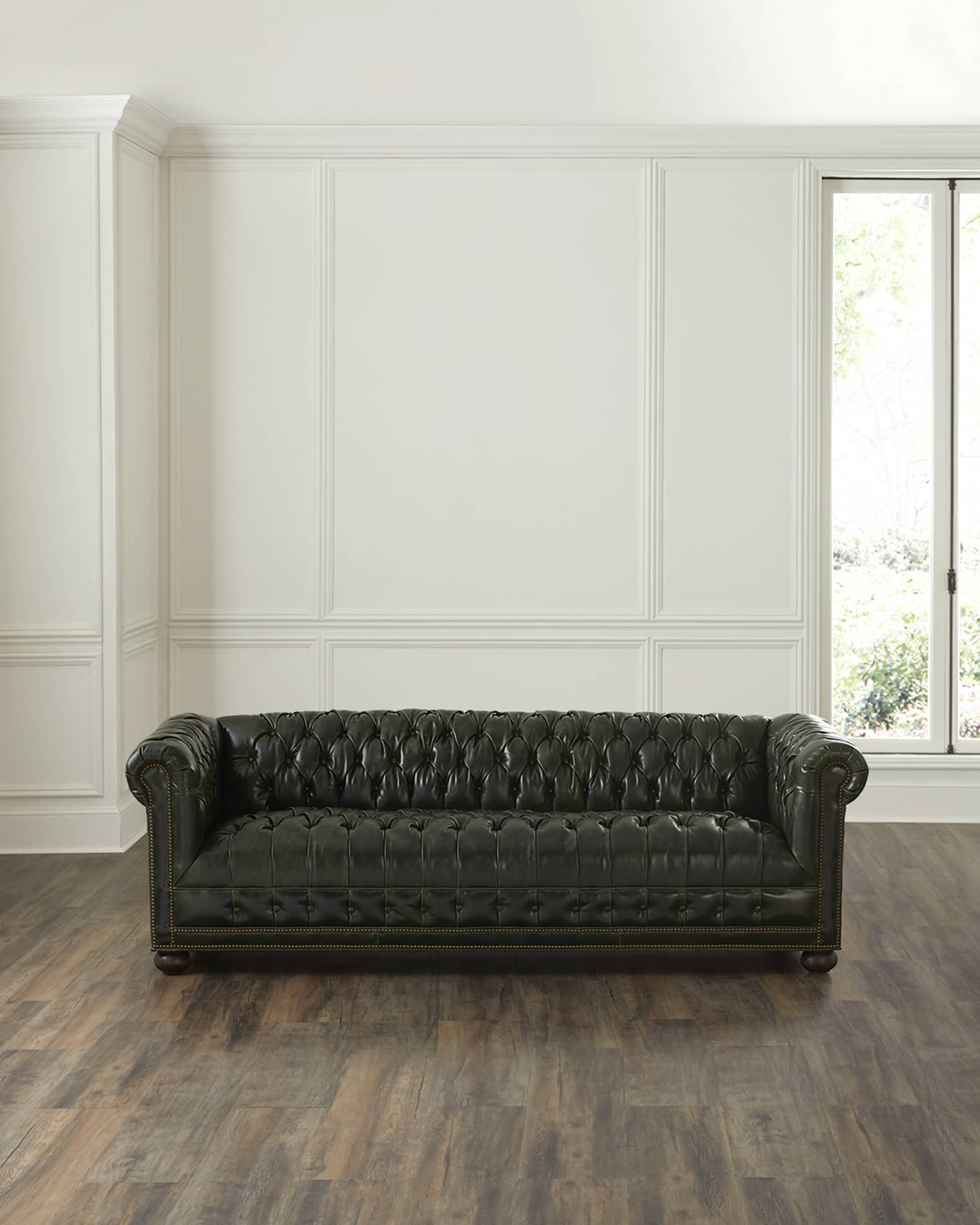 Old Hickory Tannery Hariette Chesterfield Sofa 93" | Neiman Marcus