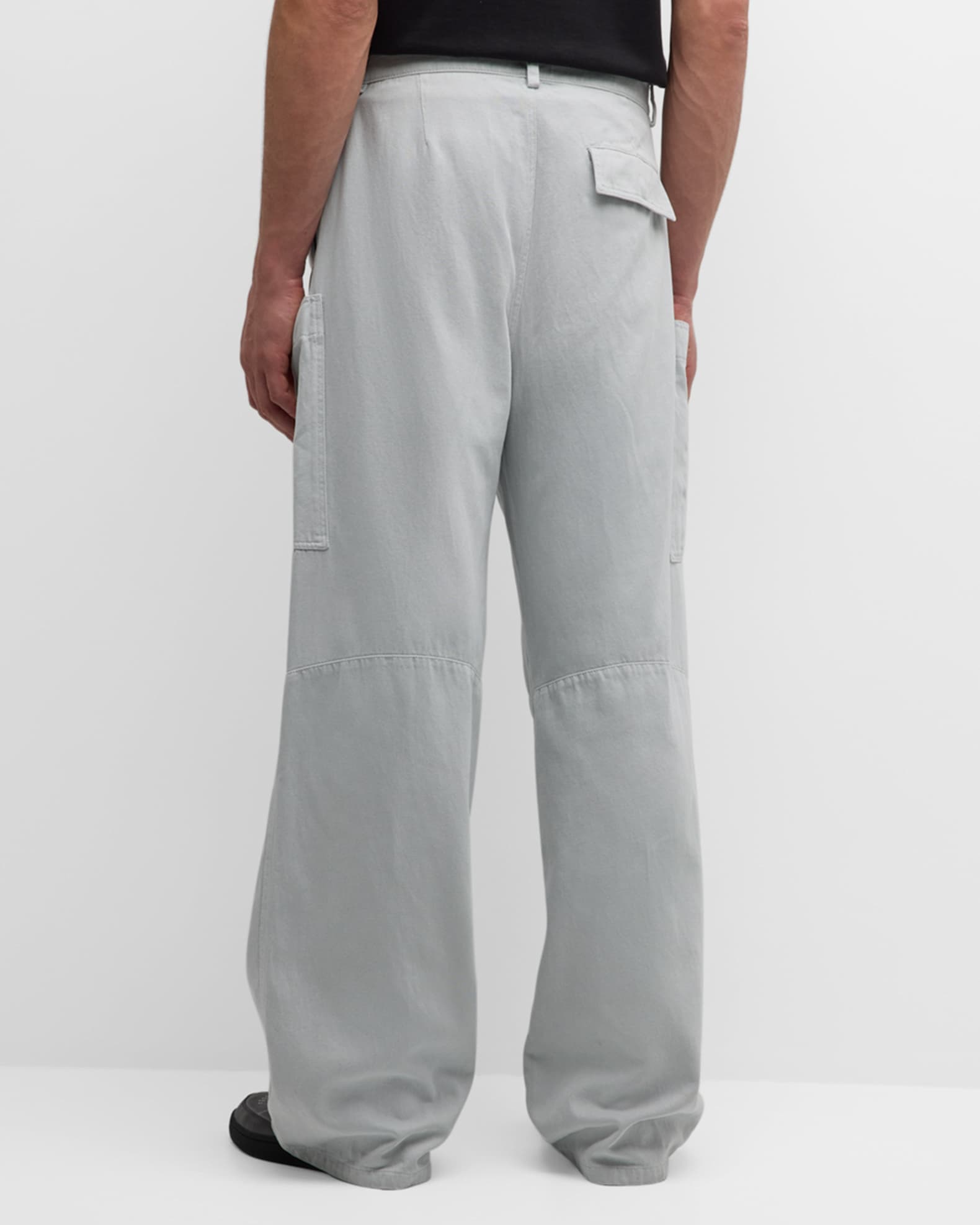 Palm Angels Men's Baggy Denim Cargo Pants | Neiman Marcus