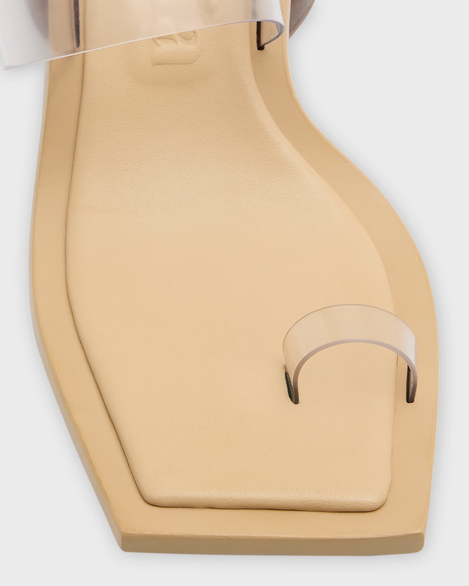 Cult Gaia Adora Vinyl Toe-Strap Slide Sandals | Neiman Marcus