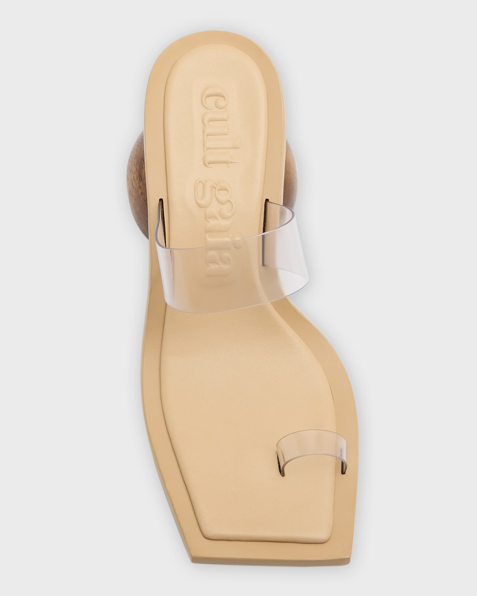 Cult Gaia Adora Vinyl Toe-Strap Slide Sandals | Neiman Marcus