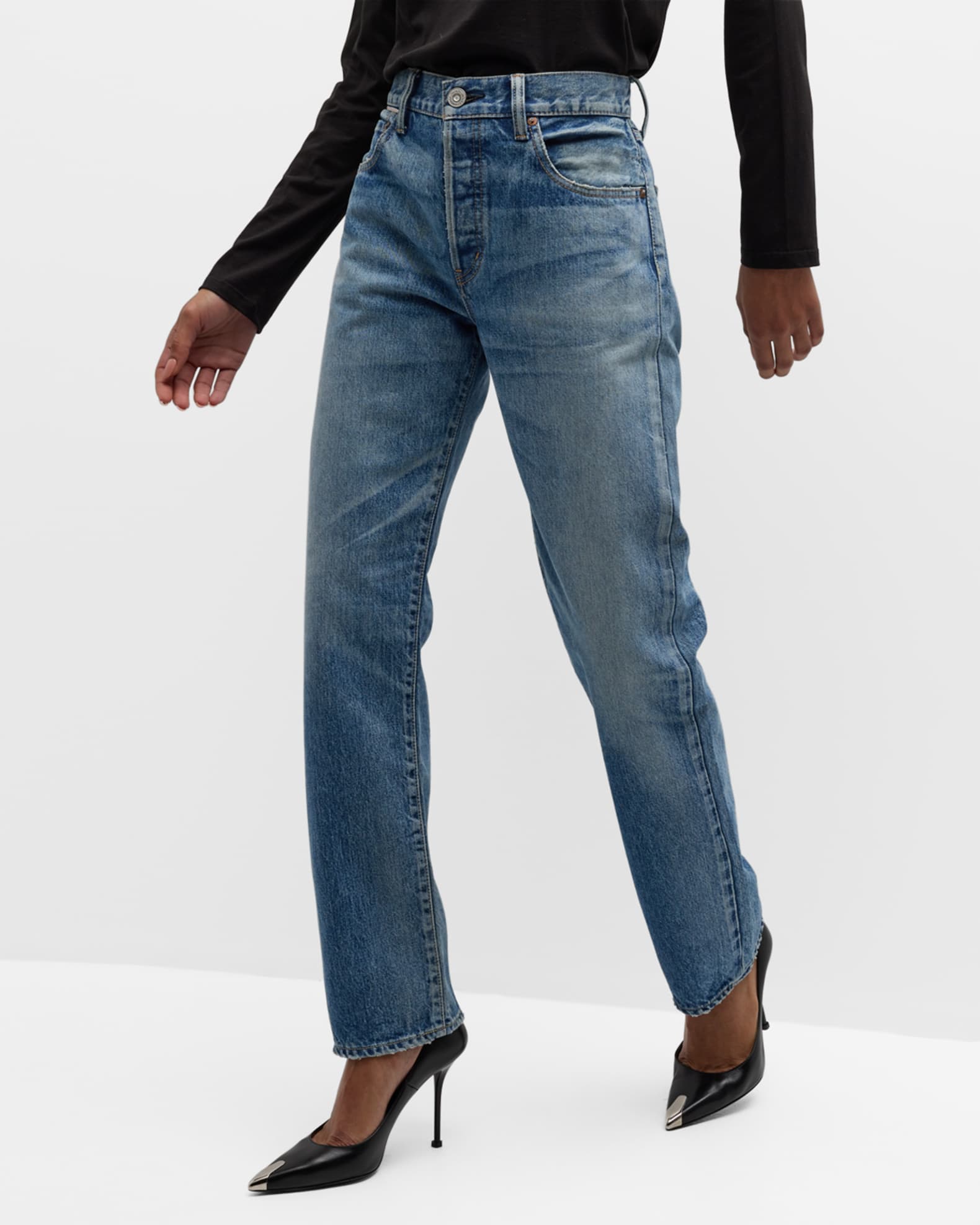 MOUSSY VINTAGE Graceland Straight Ankle Jeans | Neiman Marcus