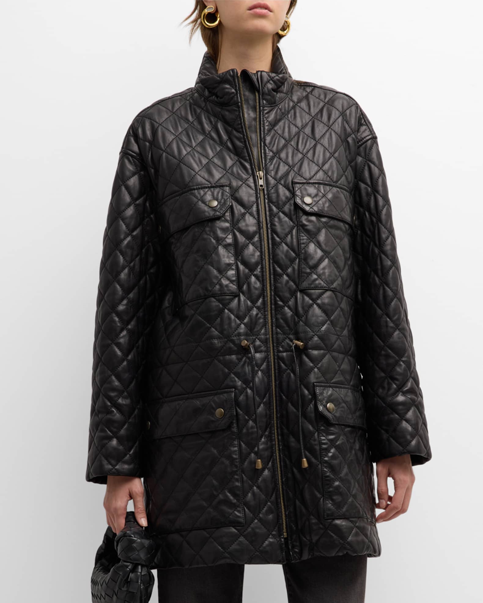 FRAME Quilted Leather Parka | Neiman Marcus