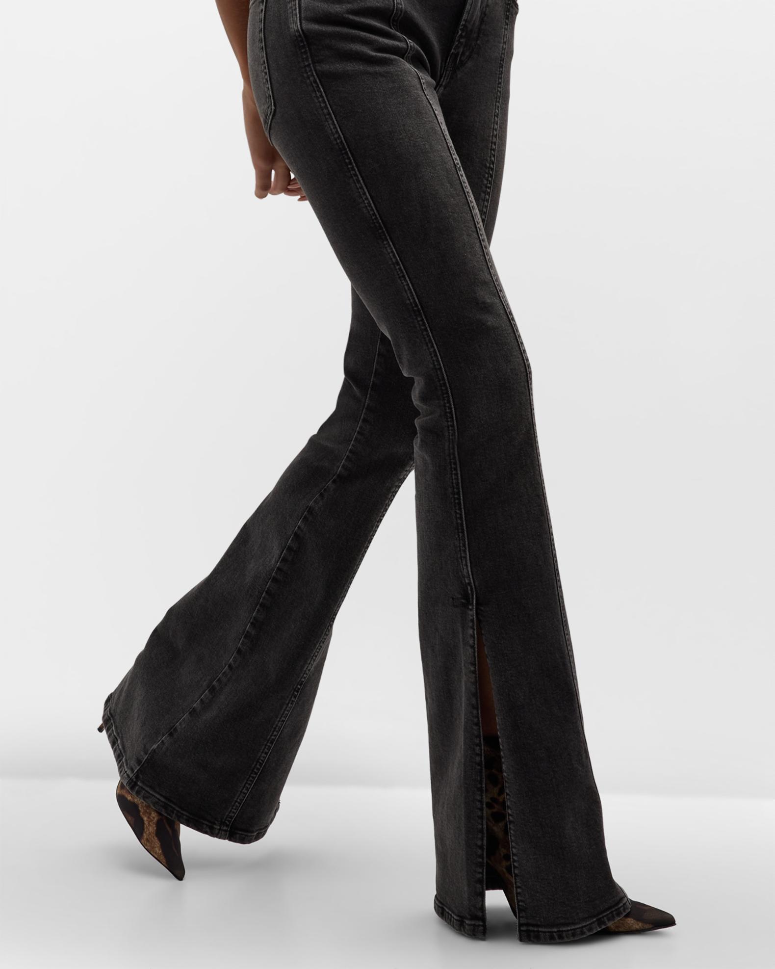 FRAME Le High Flare Side Slit Jeans | Neiman Marcus