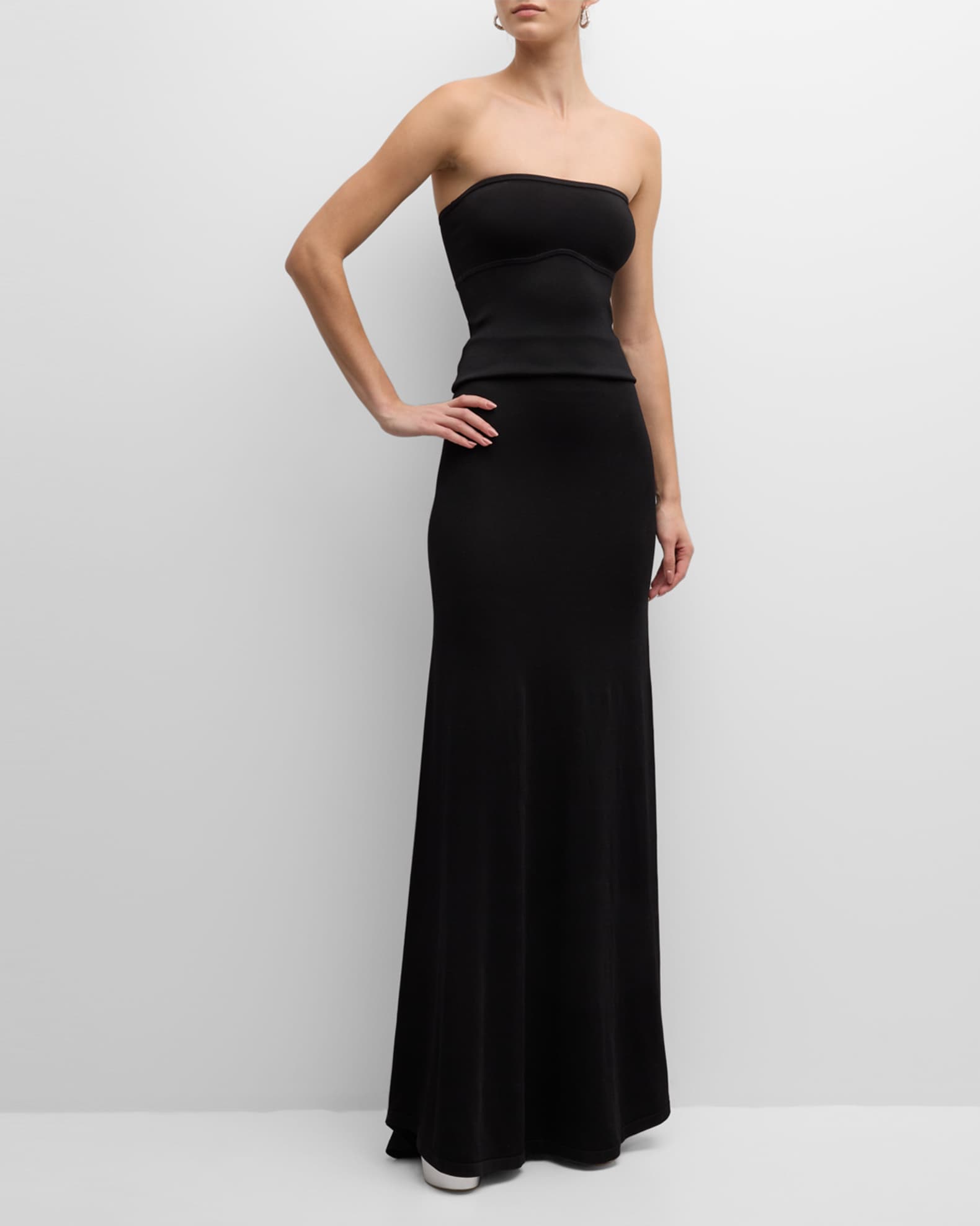 FRAME Knit Strapless Tube Dress | Neiman Marcus