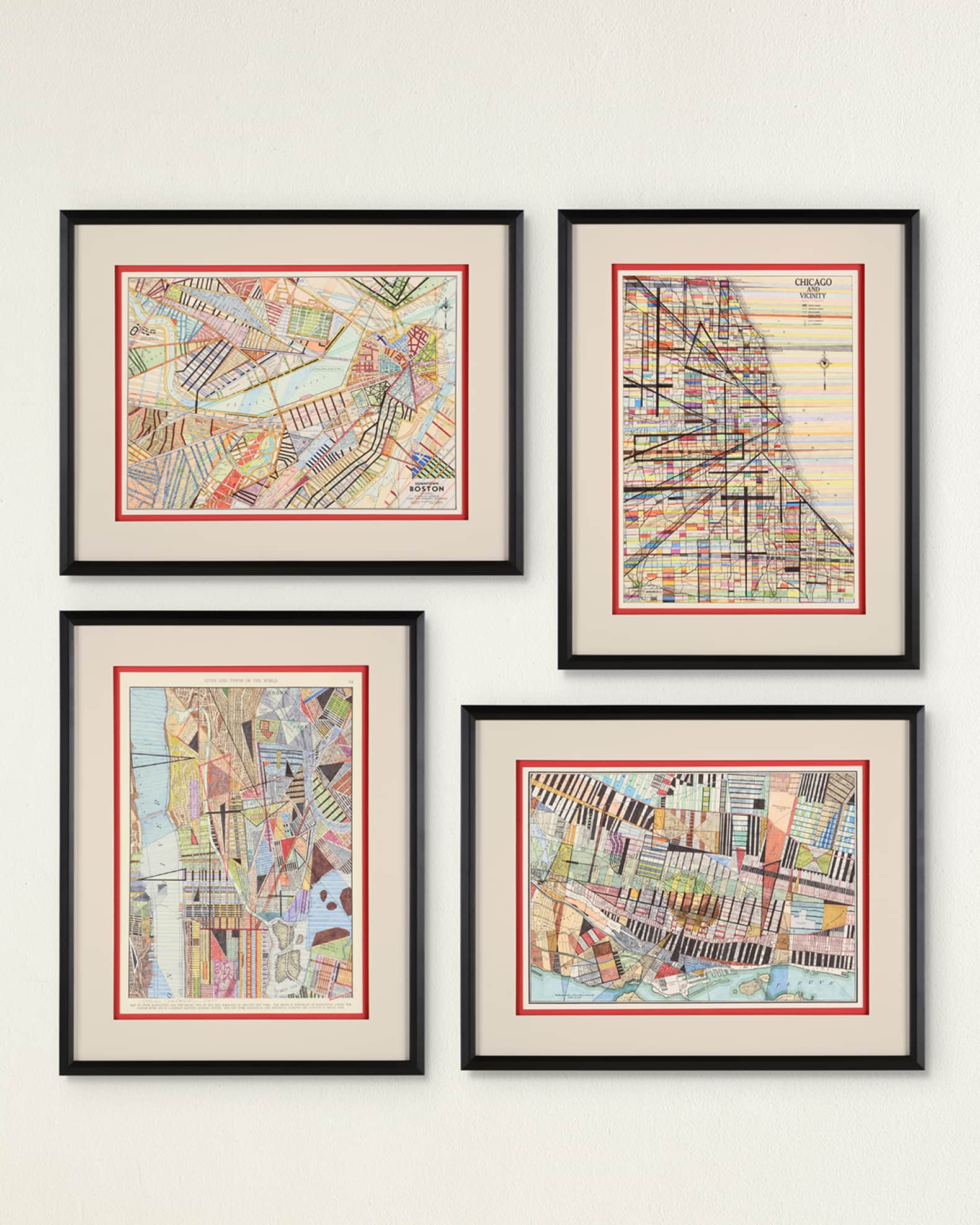 Colorful Maps Giclee Wall Art Collection | Neiman Marcus