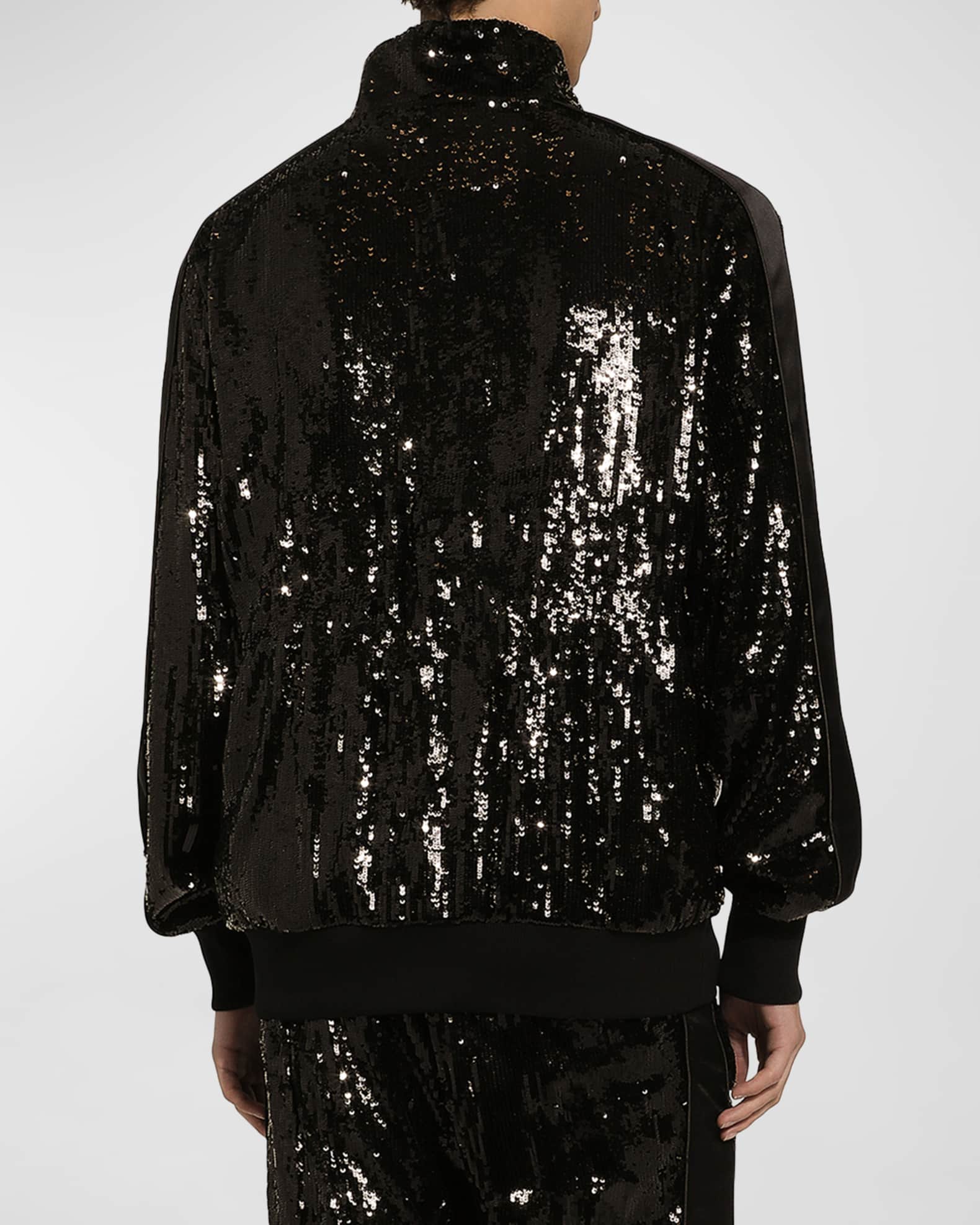 Dolce&Gabbana Men's Sequin Track Jacket | Neiman Marcus