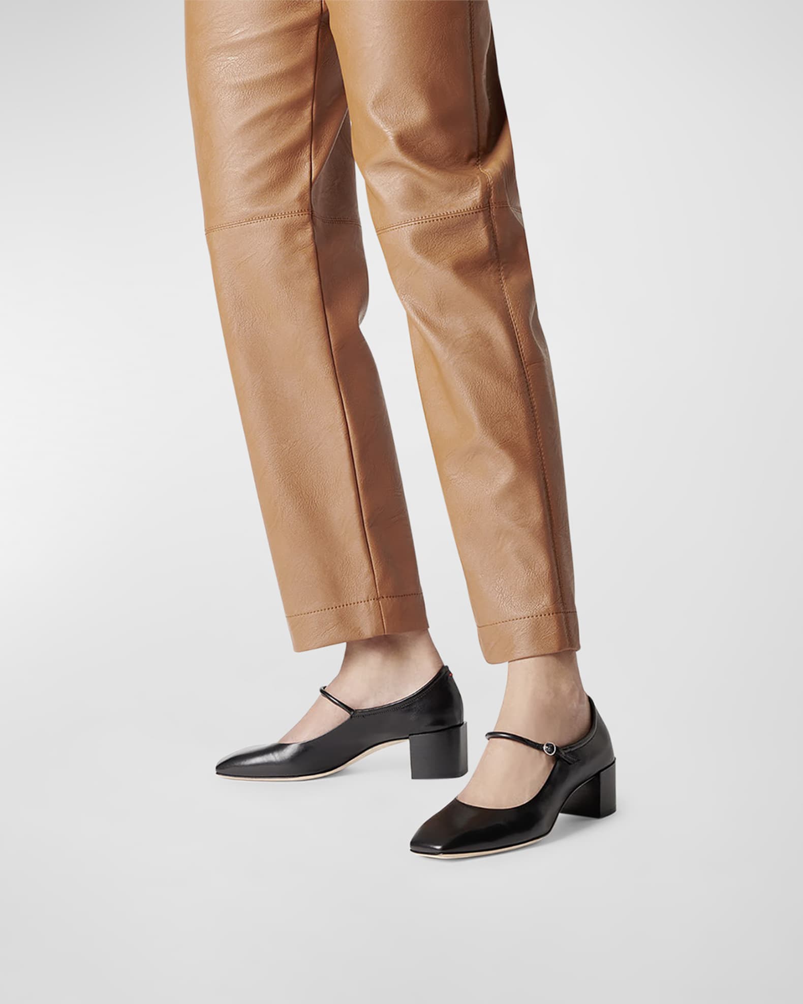 Aeyde Aline Leather Mary Jane Pumps | Neiman Marcus