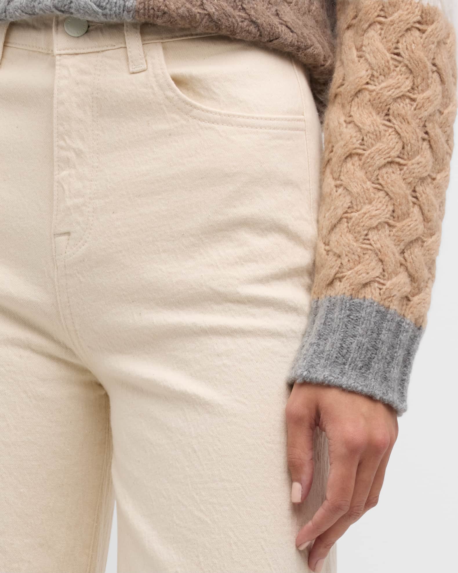 Triarchy Ms. Onassis V-High Rise Wide-Leg Jeans | Neiman Marcus