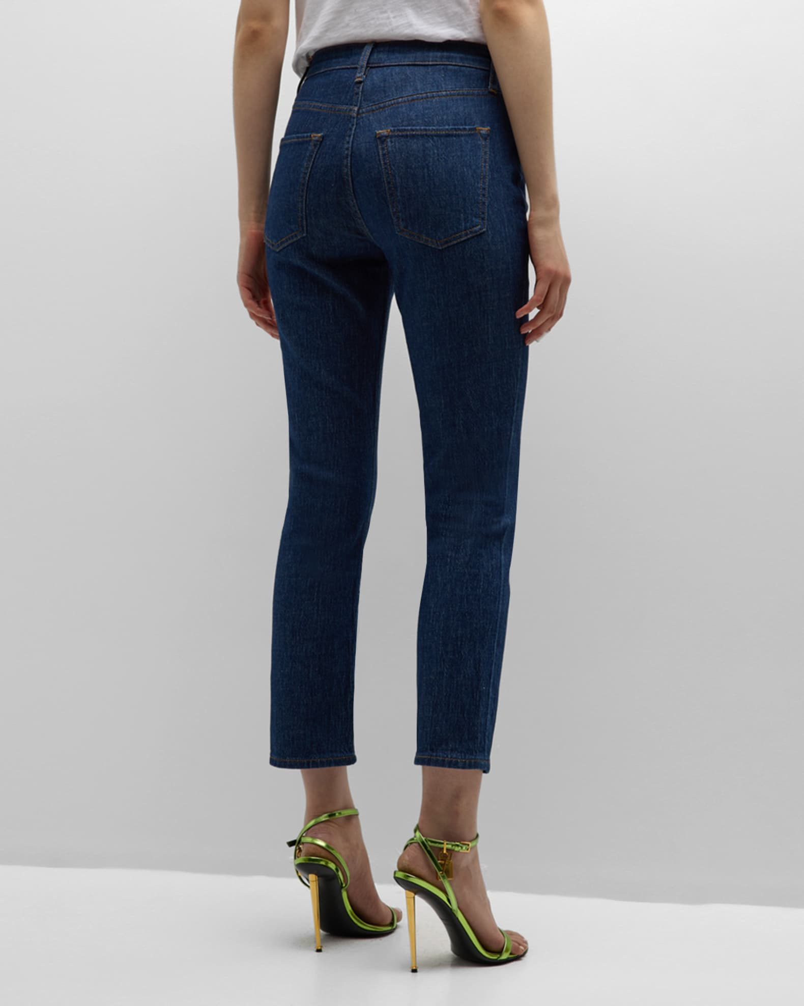 Triarchy Ms. Hawn Mid-Rise Crop Loose Skinny Jeans | Neiman Marcus