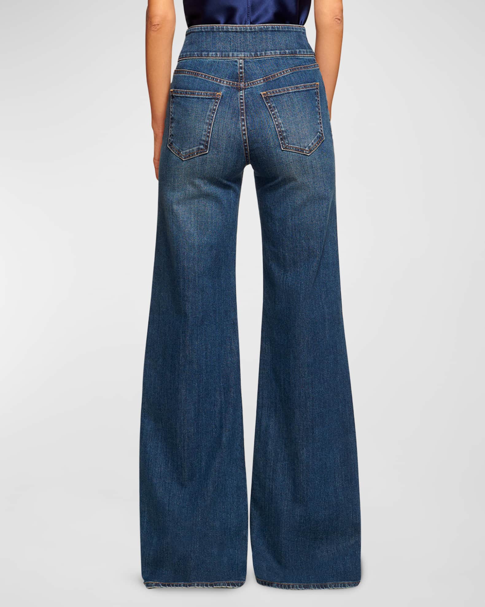 Ramy Brook Liv High-Rise Wide-Leg Jeans | Neiman Marcus