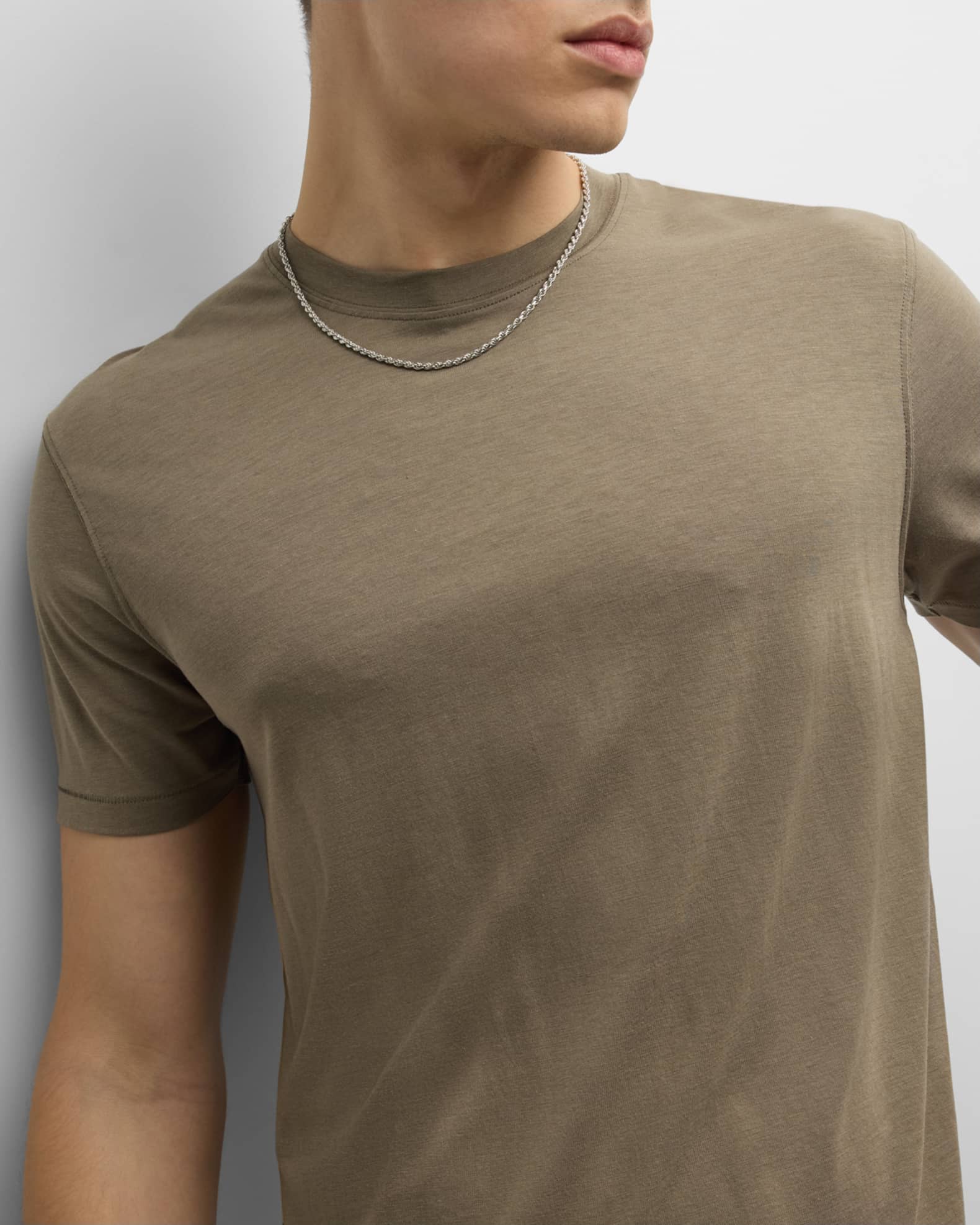 Emanuele Bicocchi Men's Sterling Silver Thin Rope Chain Necklace, 22"L ...