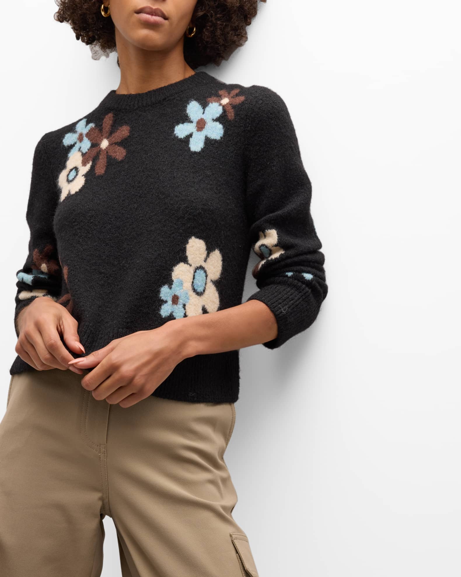 Rails Anise Floral-Knit Sweater | Neiman Marcus