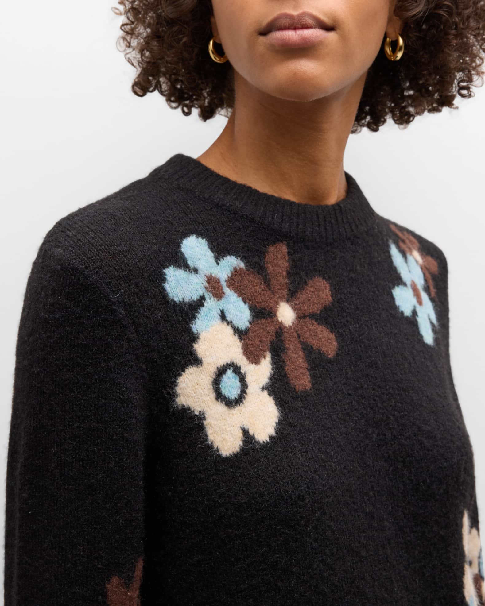 Rails Anise Floral-Knit Sweater | Neiman Marcus