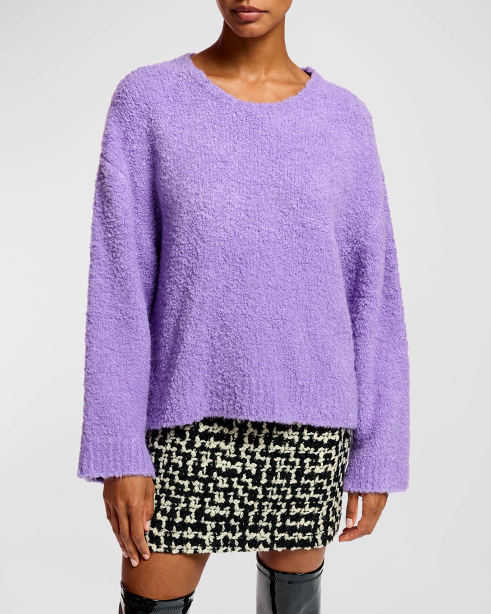 Essentiel Antwerp Emboza Knit Sweater With Detachable Collar | Neiman ...