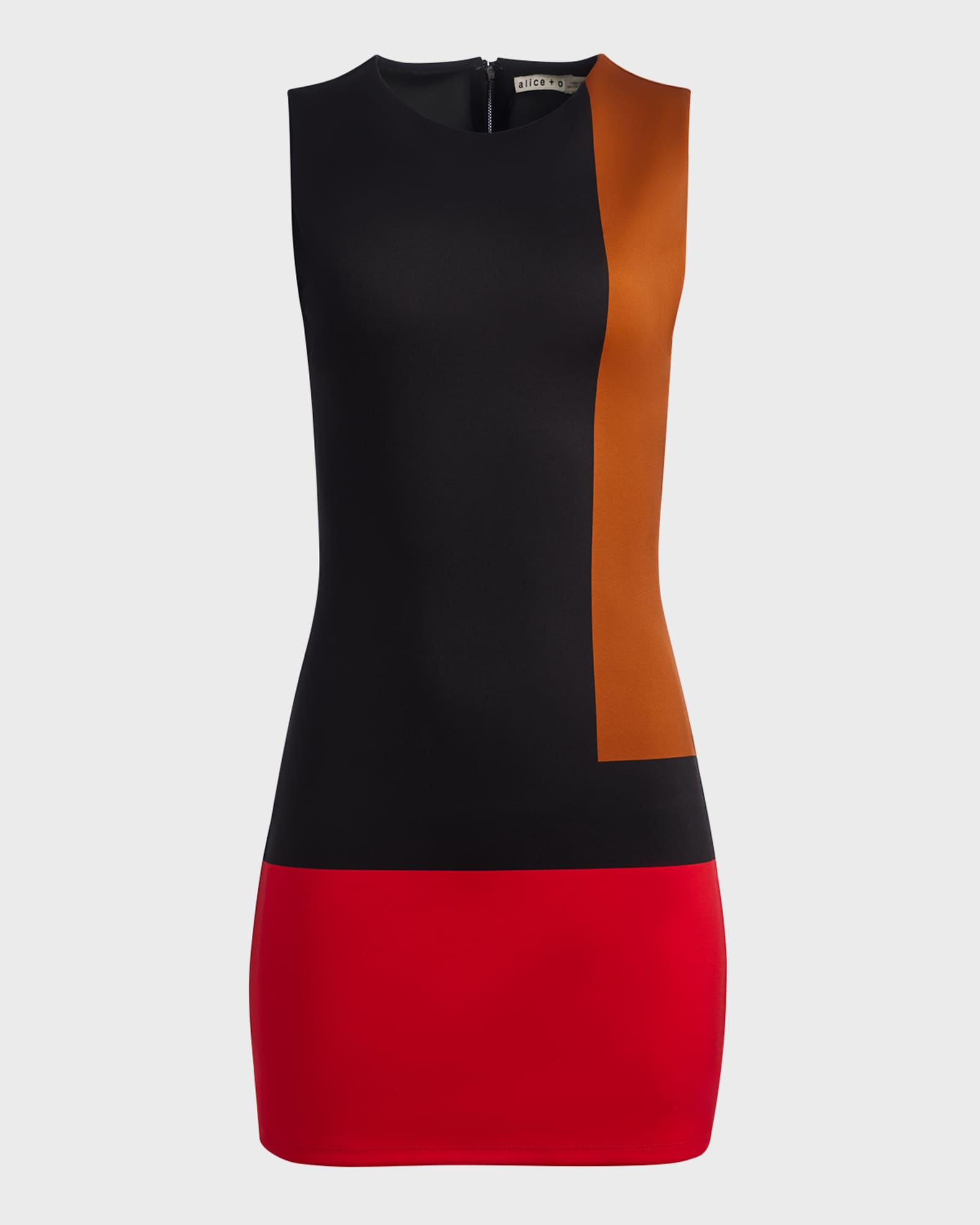 Alice + Olivia Wynell Colorblock Mini Dress | Neiman Marcus