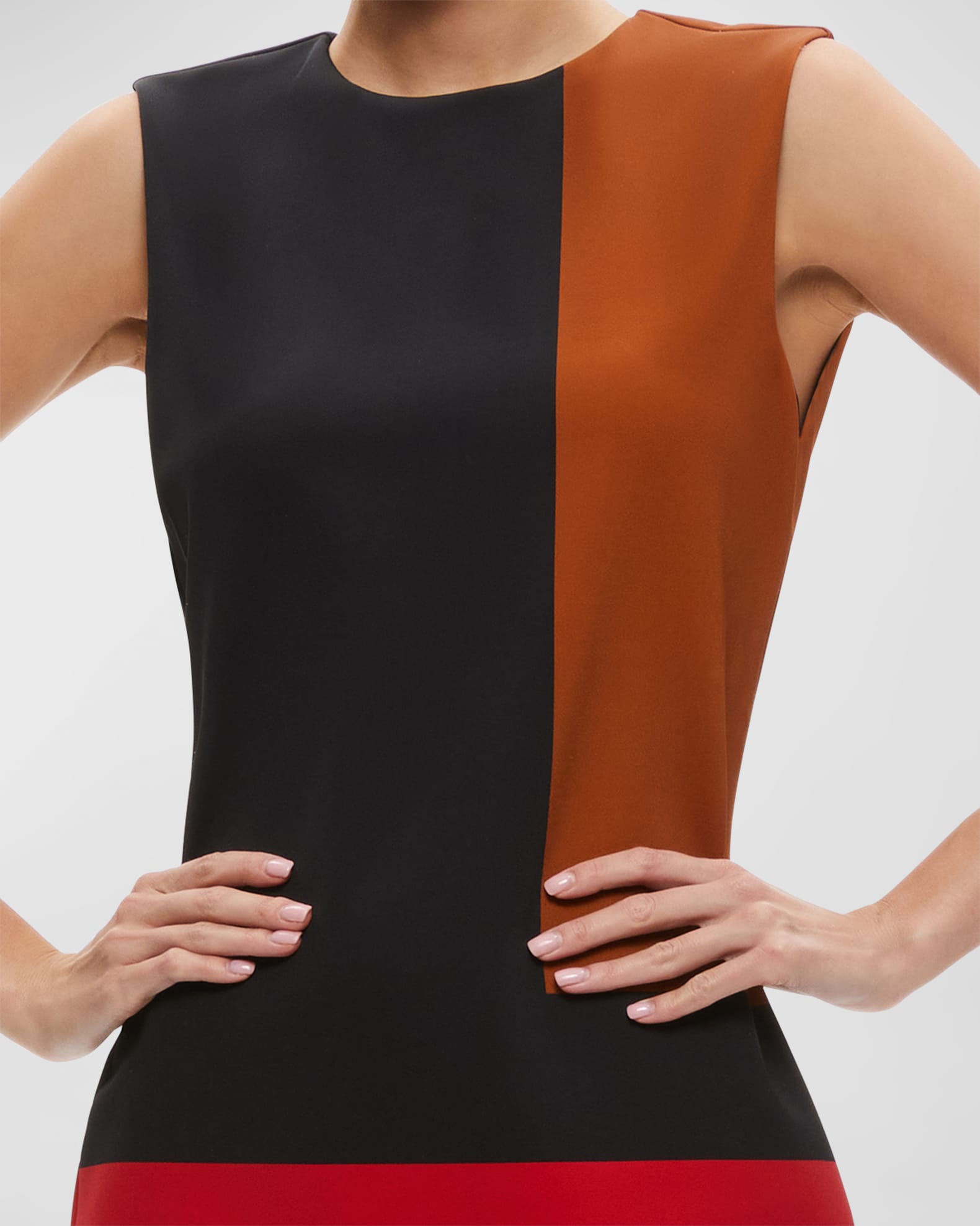 Alice + Olivia Wynell Colorblock Mini Dress | Neiman Marcus